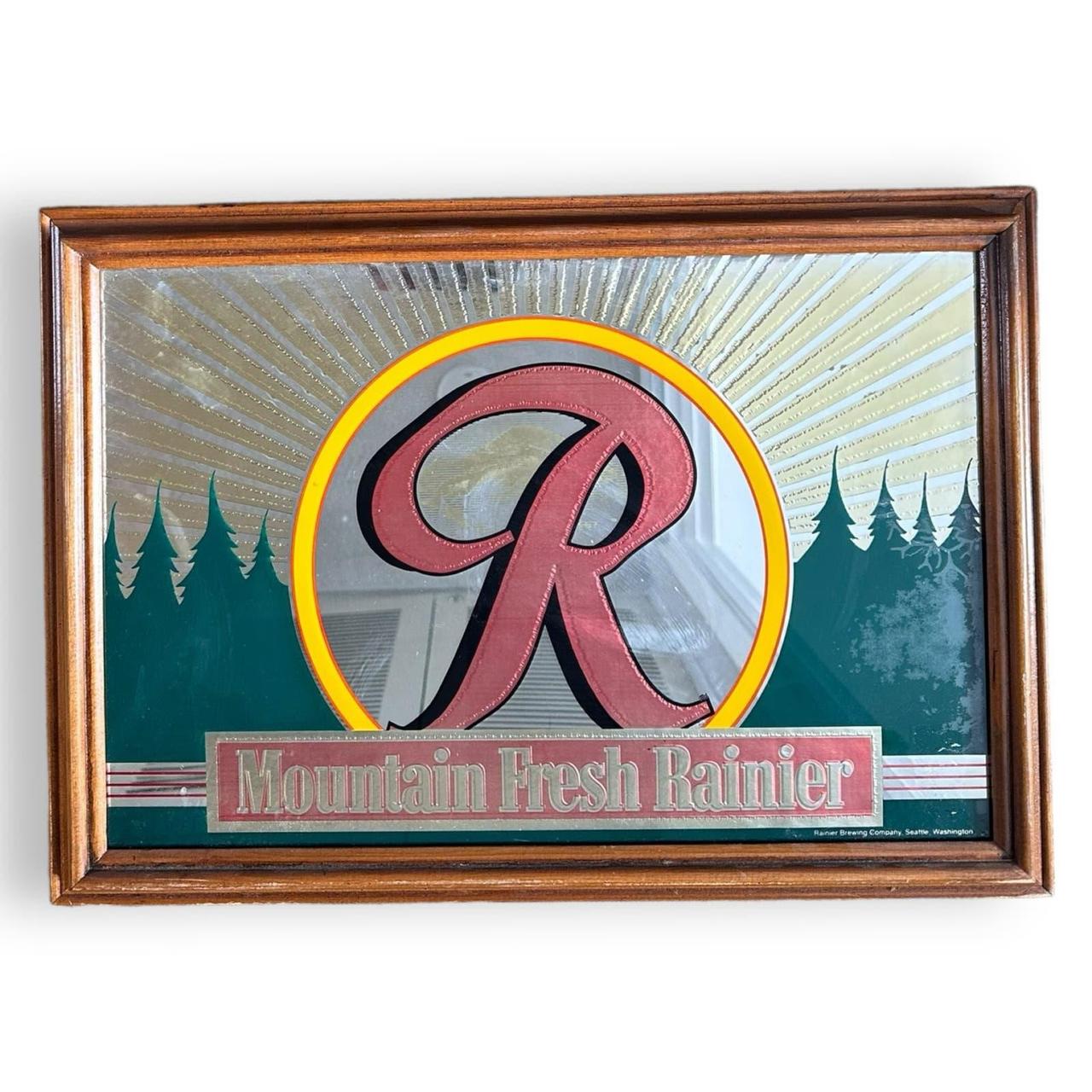 VINTAGE RAINIER BEER "MOUNTAIN FRESH RAINIER" MIRROR... - Depop