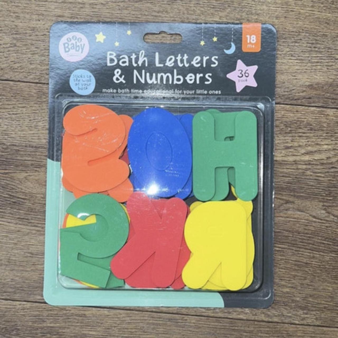 Bath numbers and letters stick to bath surface also - Depop