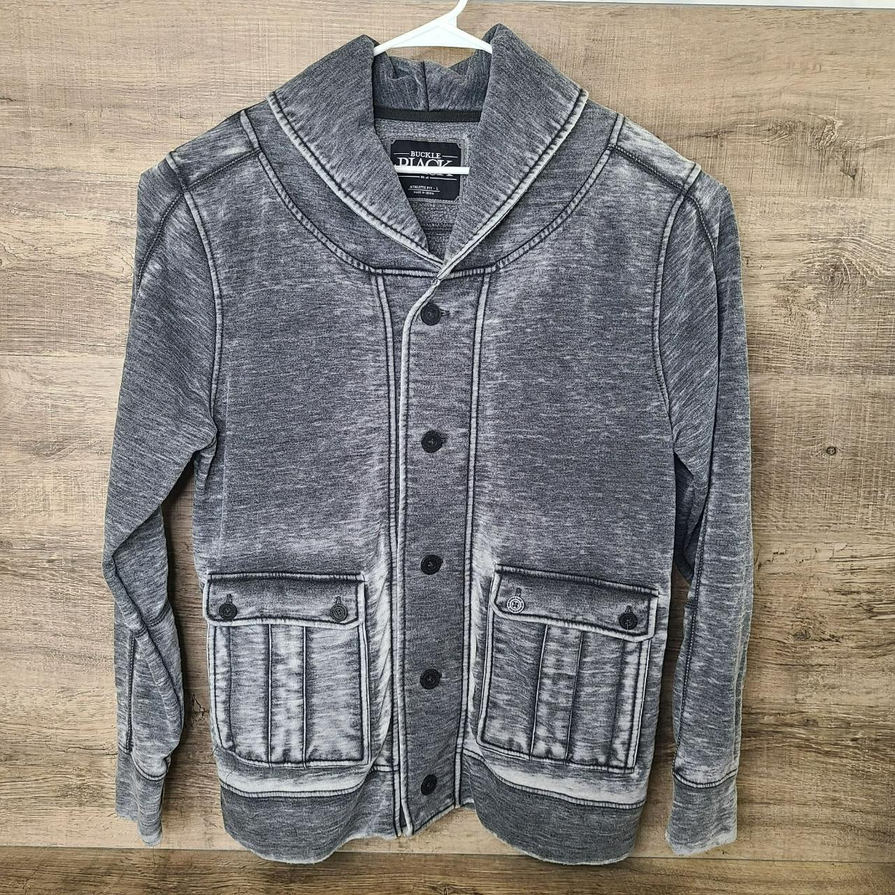 BLACK by Buckle BKE Distressed Jacket Shacket... - Depop