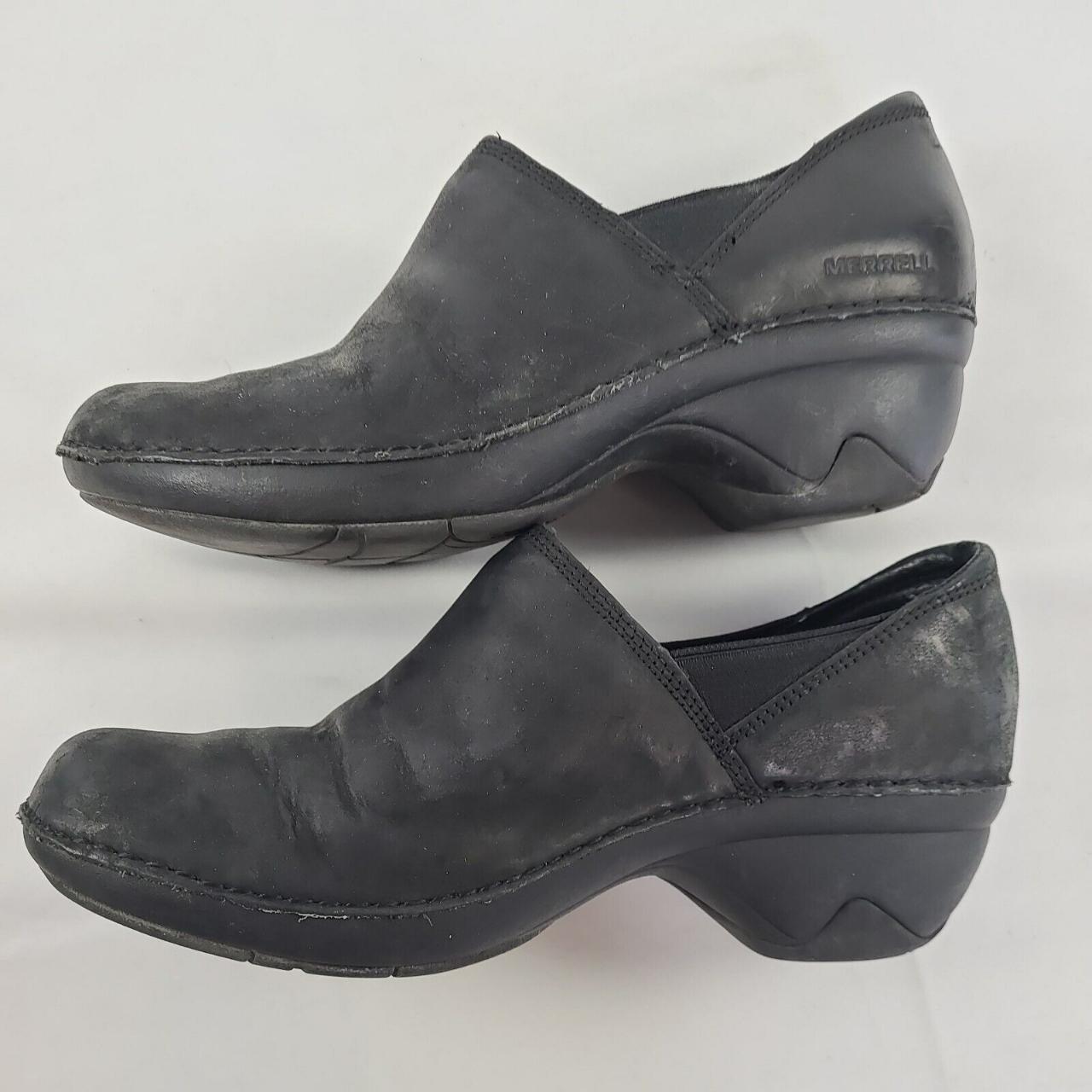 VGUC Merrell Emma Womens Size 8 Black Leather Loafer... - Depop