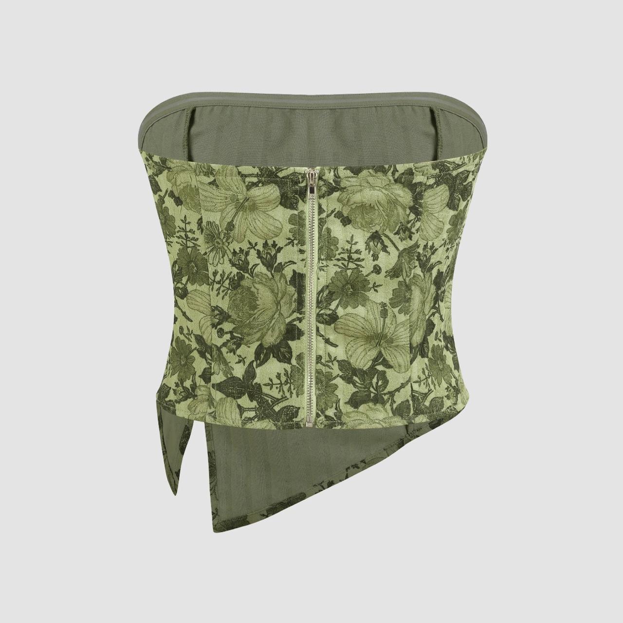 LIKE NEW. Never worn. Floral Split Tube Top. This... - Depop