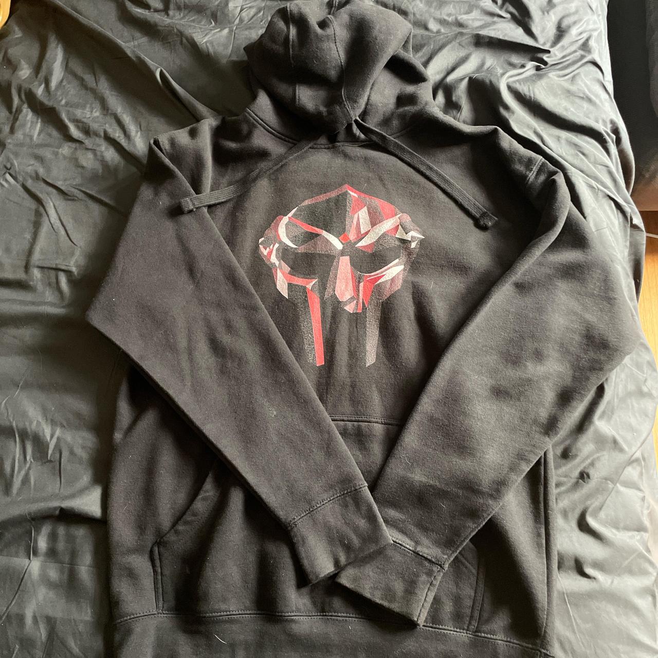 MF DOOM hoodie black size L #hoodie #MFDOOM - Depop