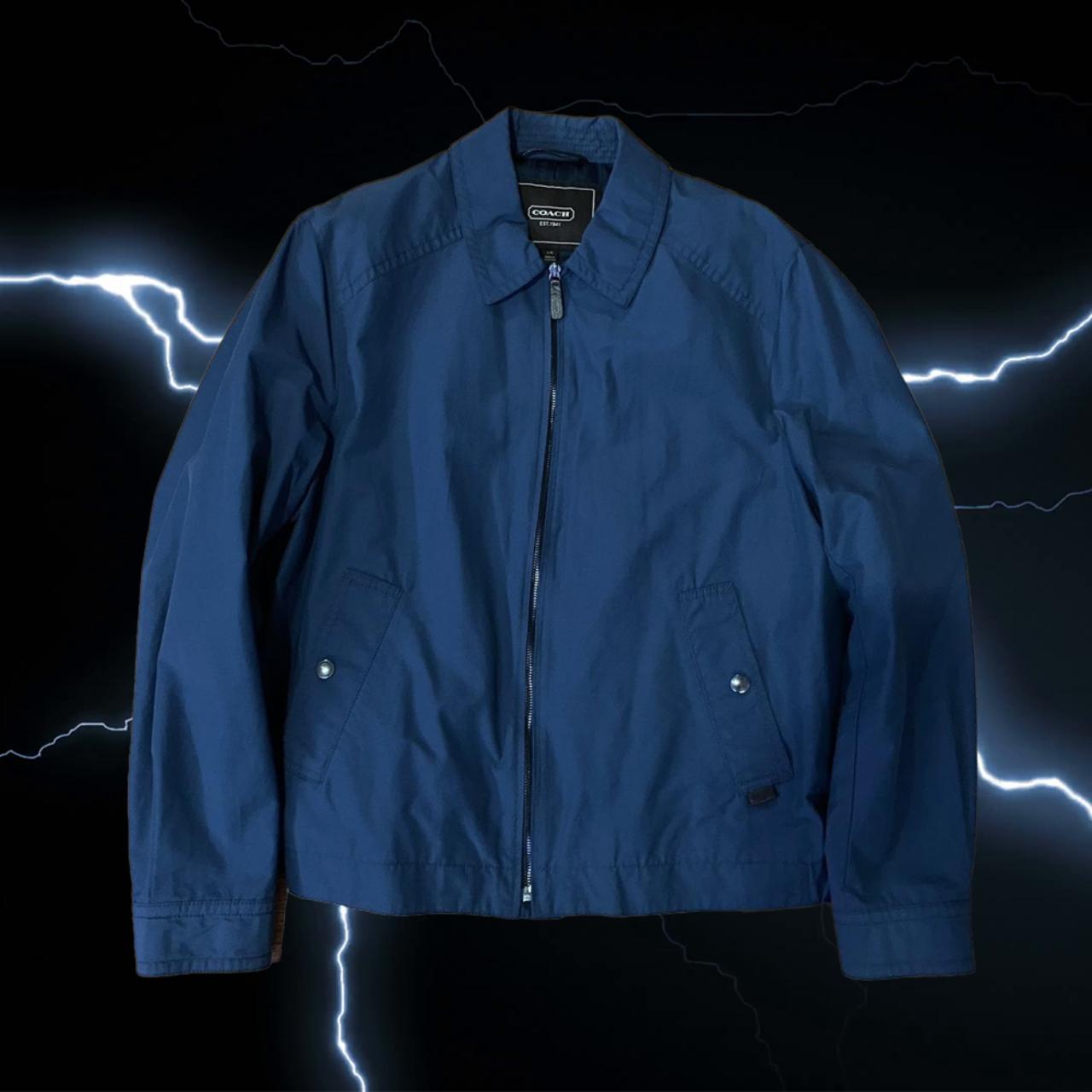 COACH Zip Up Windbreaker Style Jacket Size Large - Depop