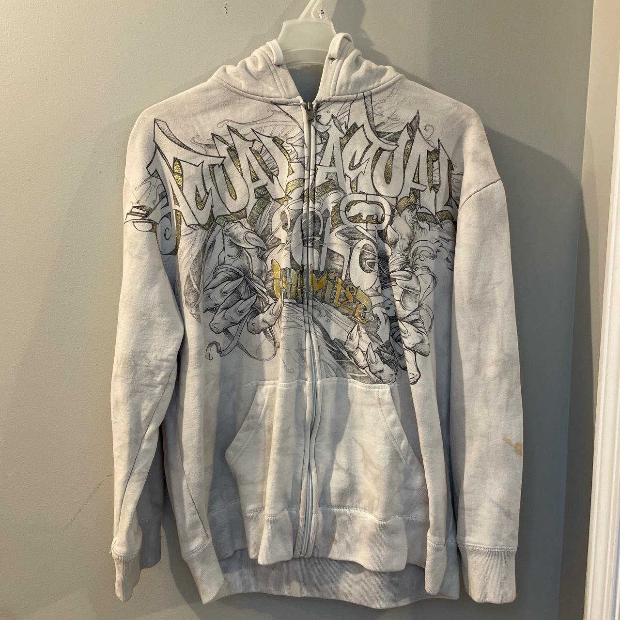 Ecko Unltd. Y2K Zip Up Hoodie - Size Small • Tagged... - Depop