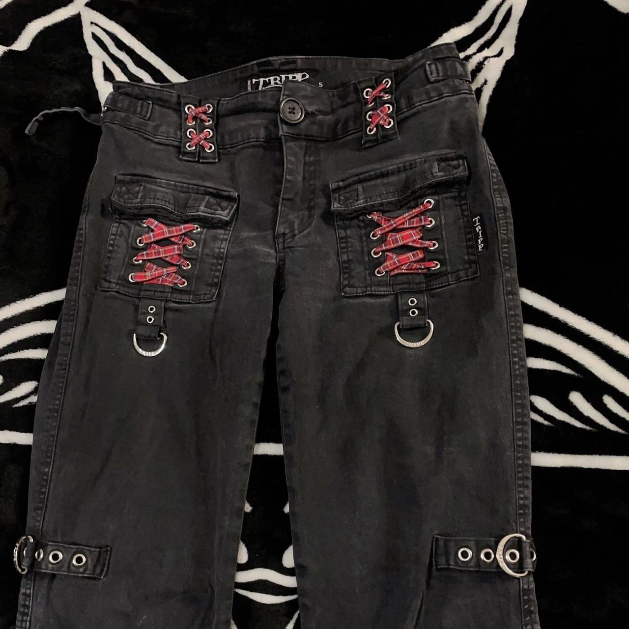 Tripp NYC plaid/tartan lace pants. Size 5 nfs, size... - Depop