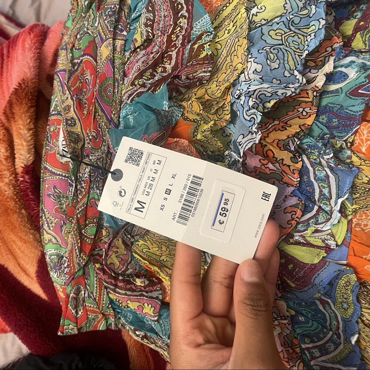 Zara patchwork skirt with ruffles. MESSAGE BEFORE... | Depop