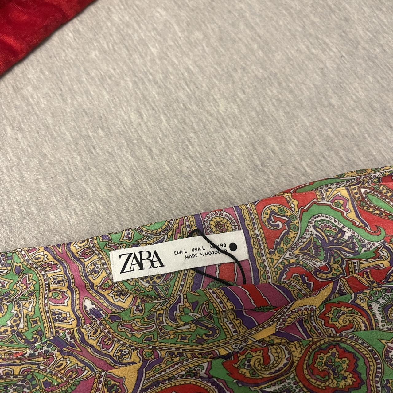 Zara patchwork skirt with ruffles. MESSAGE BEFORE... | Depop