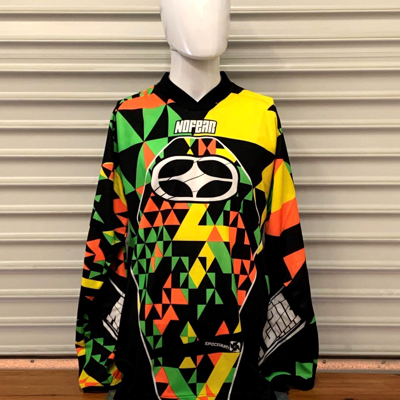 No Fear Vintage Motocross Jersey LARGE MX Long... - Depop