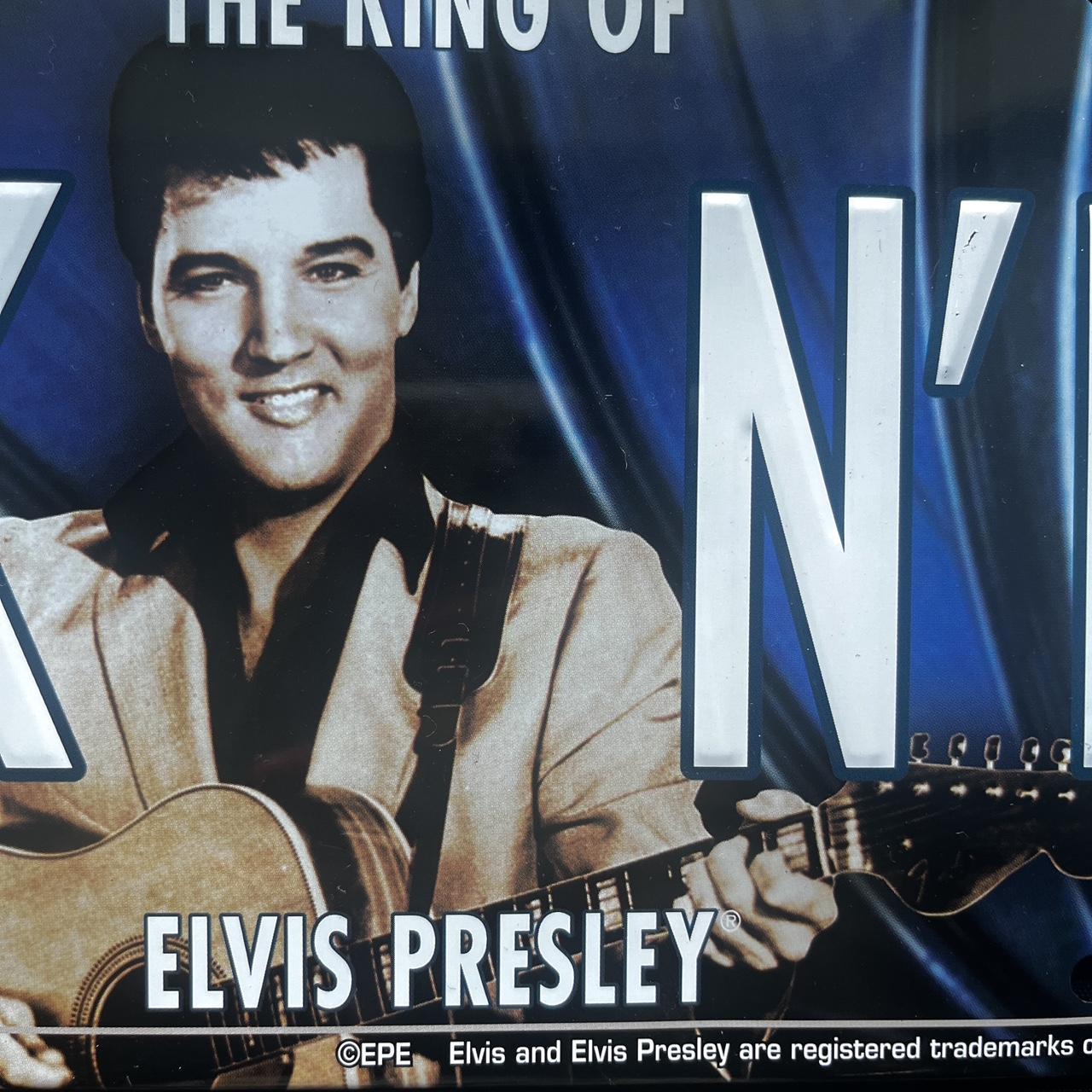 Elvis Presley The King of RCK N'RL Metal License... - Depop