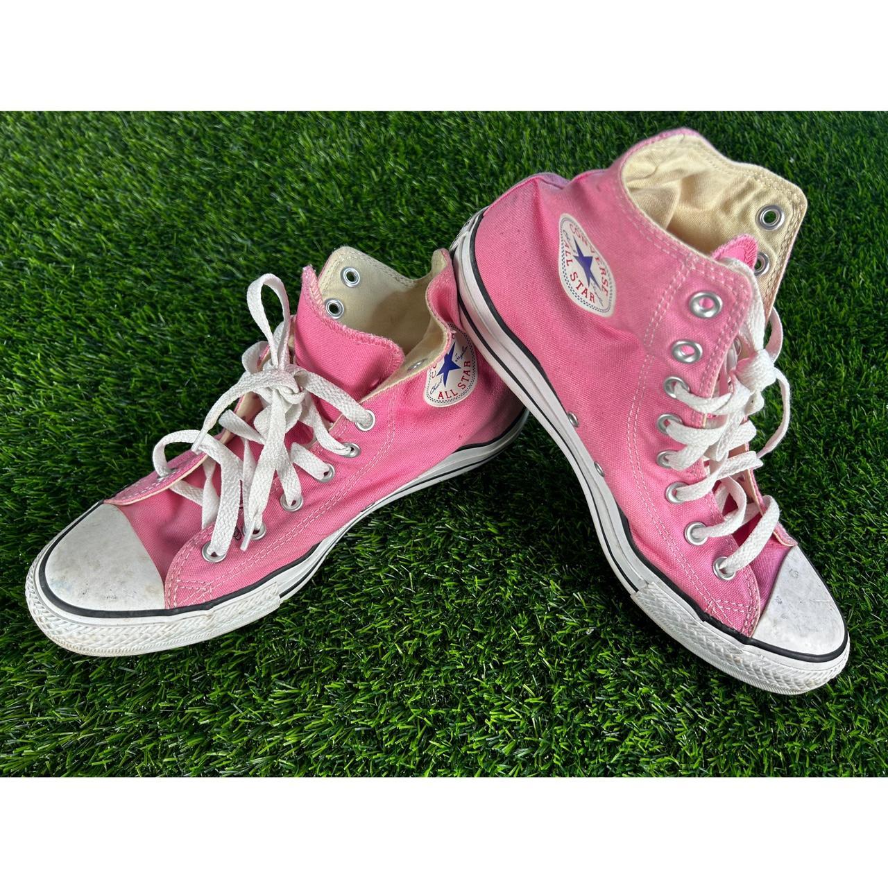 Converse Chuck Taylor All Star High Top Lace Up Pink... - Depop
