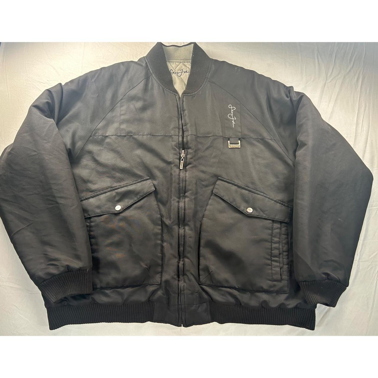 Vintage 90s Sean John Jacket Mens Full Zip Black... - Depop