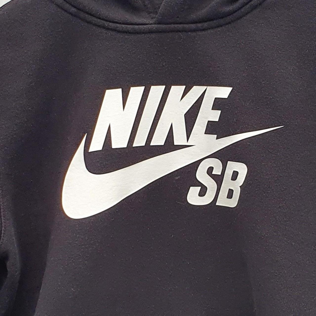 Nike Hoodie Black/charcoal YOUTH TAG SIZE: AGE... - Depop