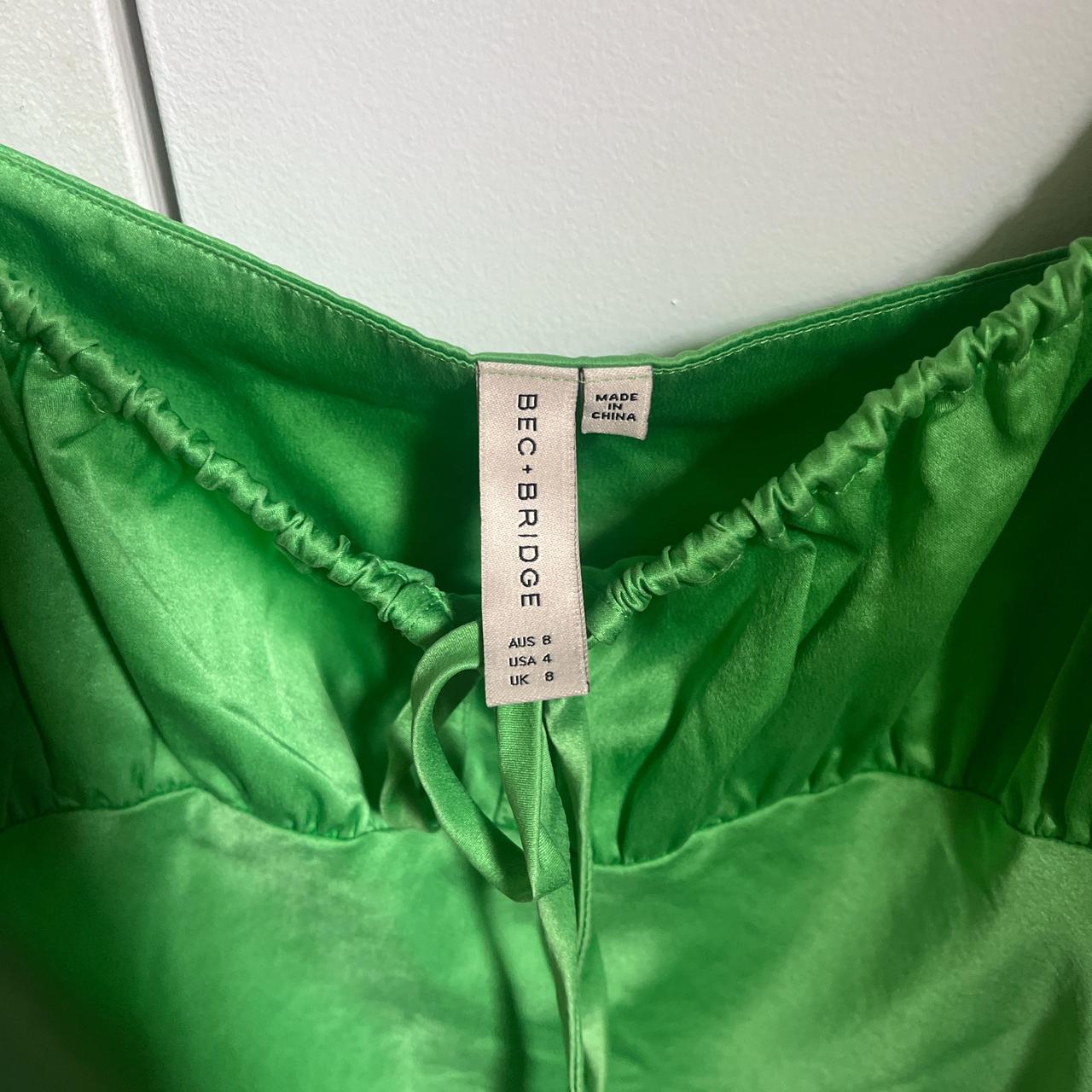 Green Bec and bridge silk cami Size 8 tie front... - Depop