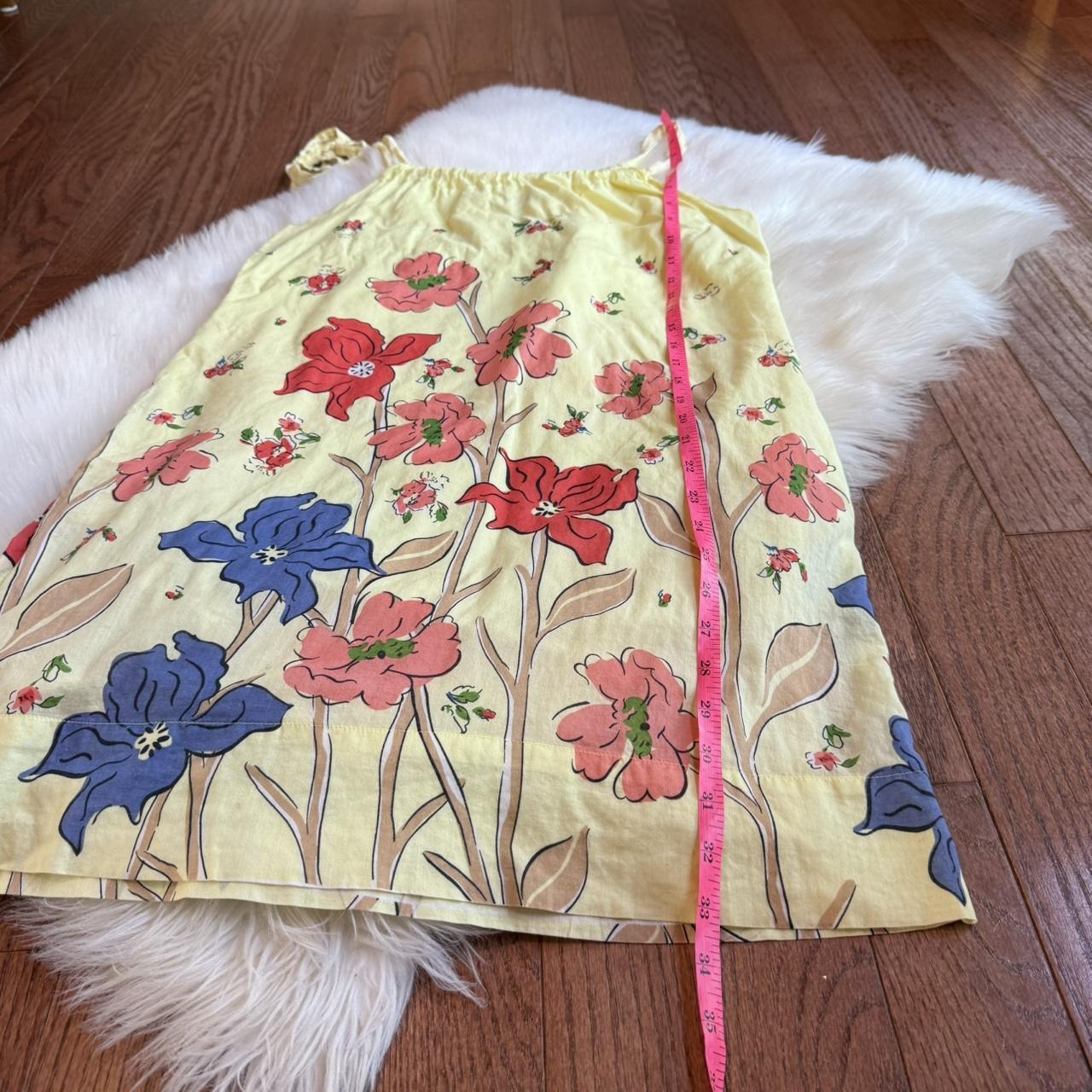 Y2k vintage early 2000s light yellow floral print... | Depop