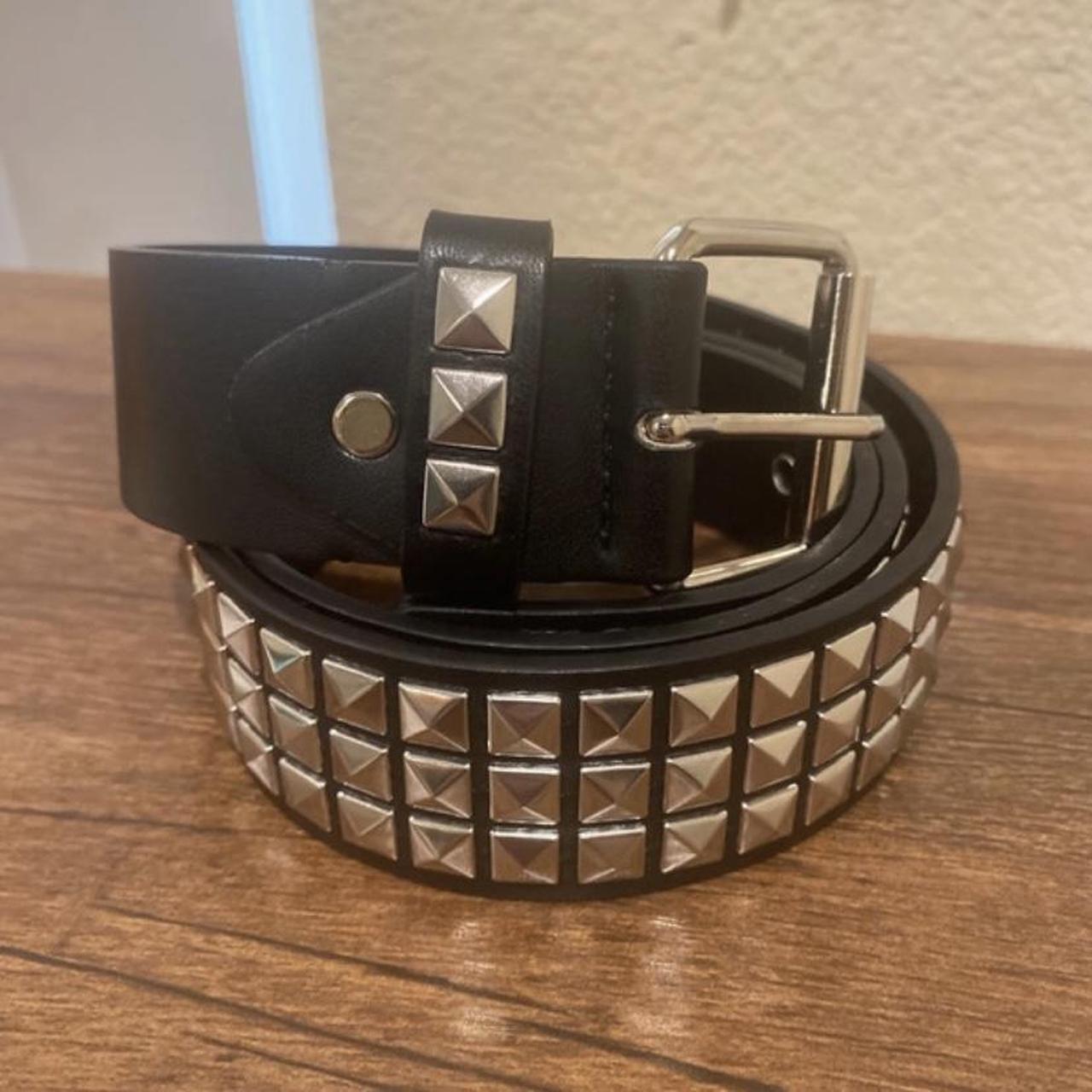 Y2K grunge studded belt -new never... - Depop