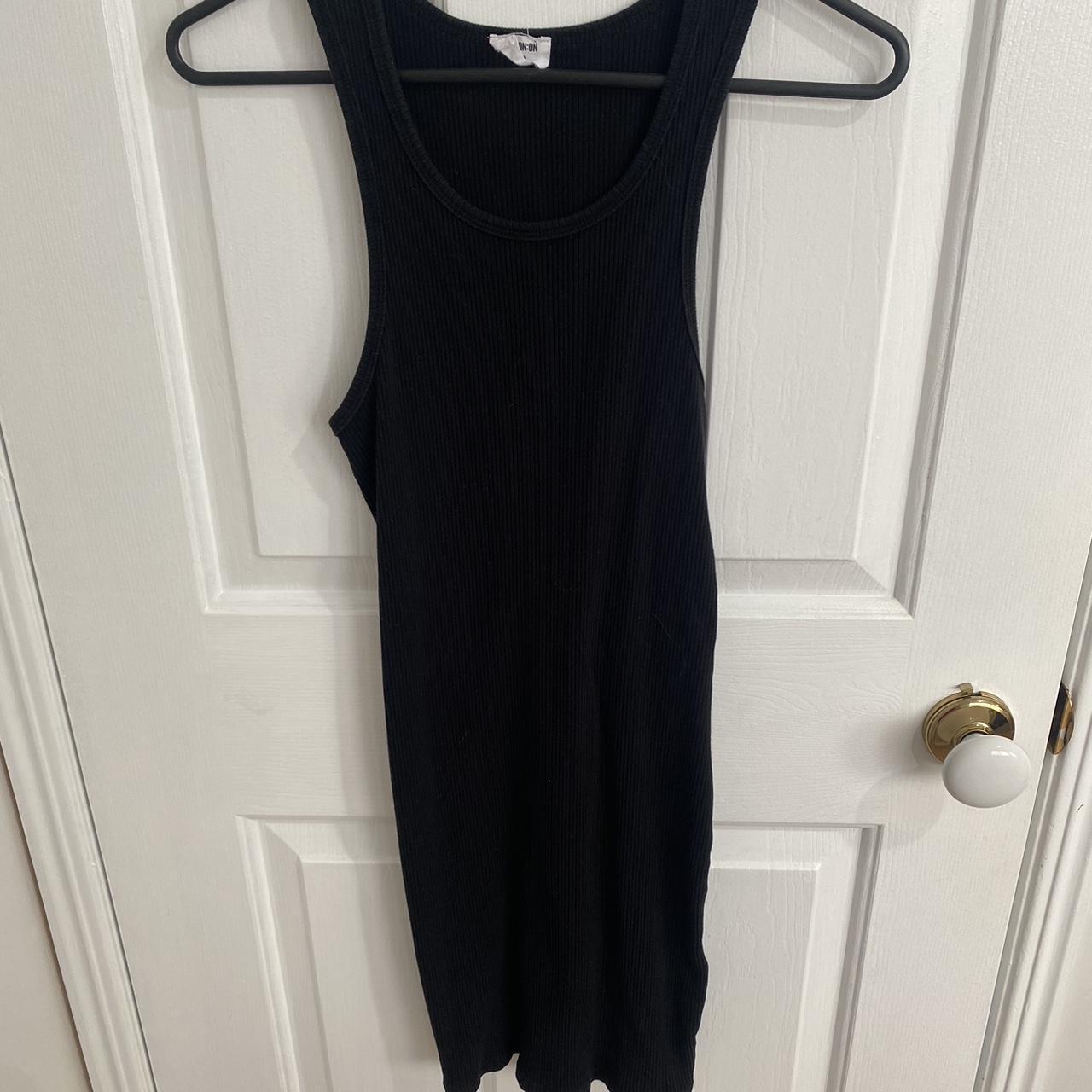 Cotton on ribbed dress black size s bought for $40... - Depop