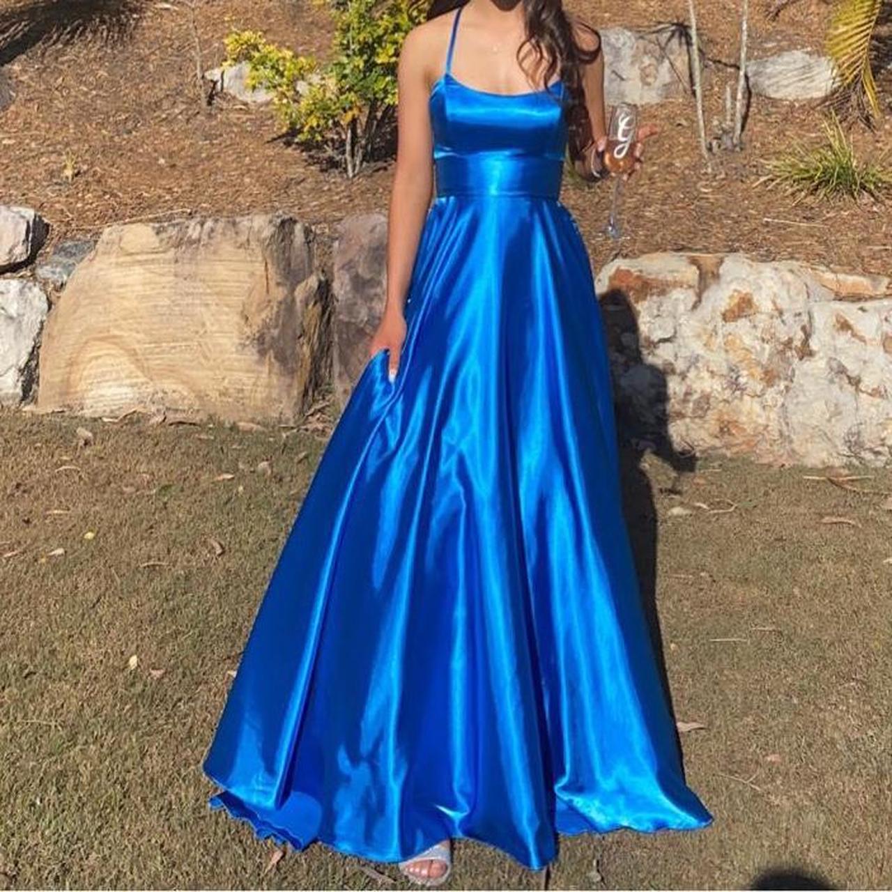 Royal Blue Formal Dress Size 8 Custom made and... - Depop