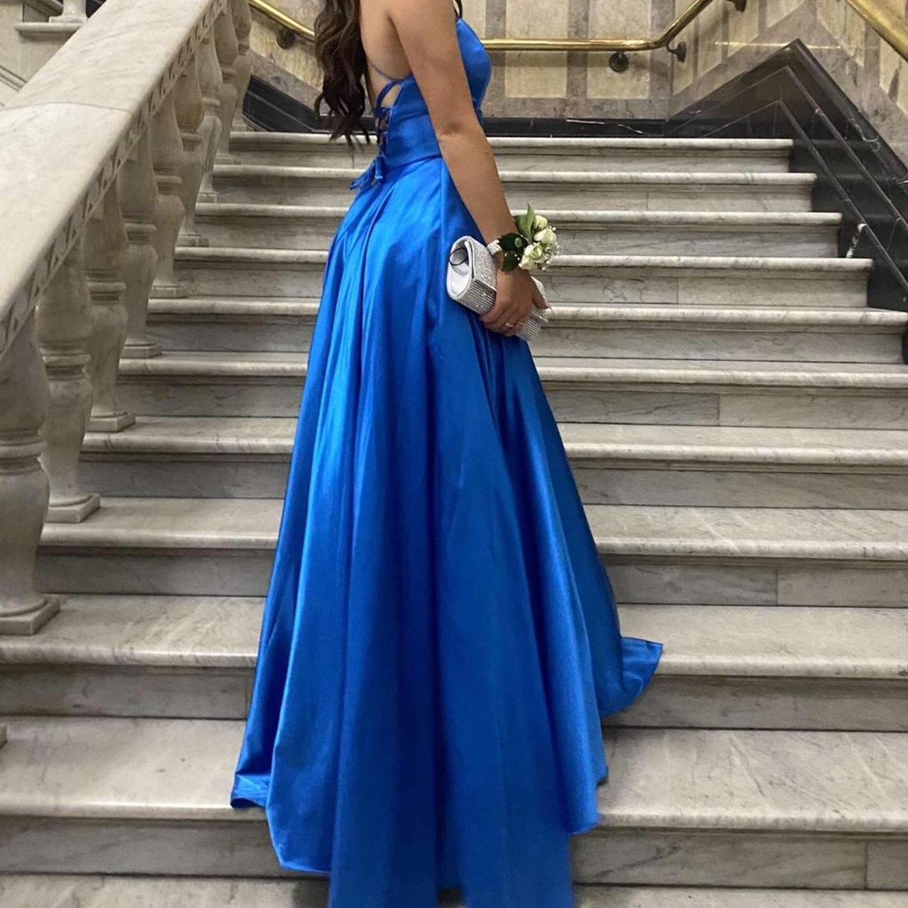 Royal Blue Formal Dress Size 8 Custom made and... - Depop