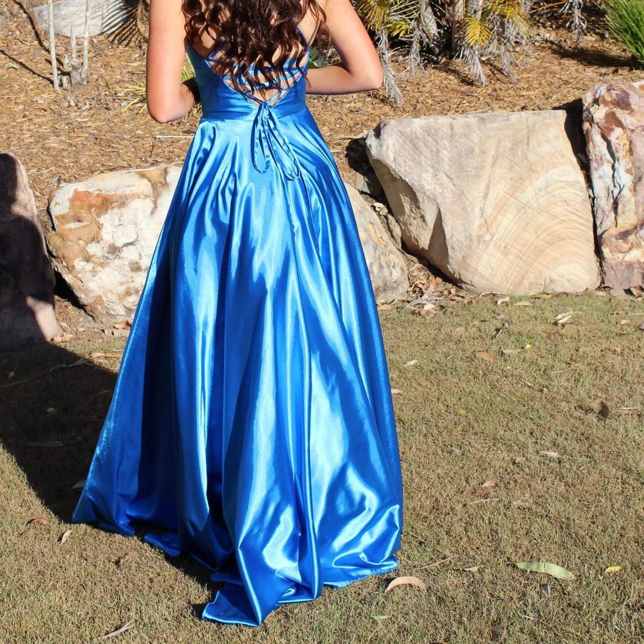 Royal Blue Formal Dress Size 8 Custom made and... - Depop