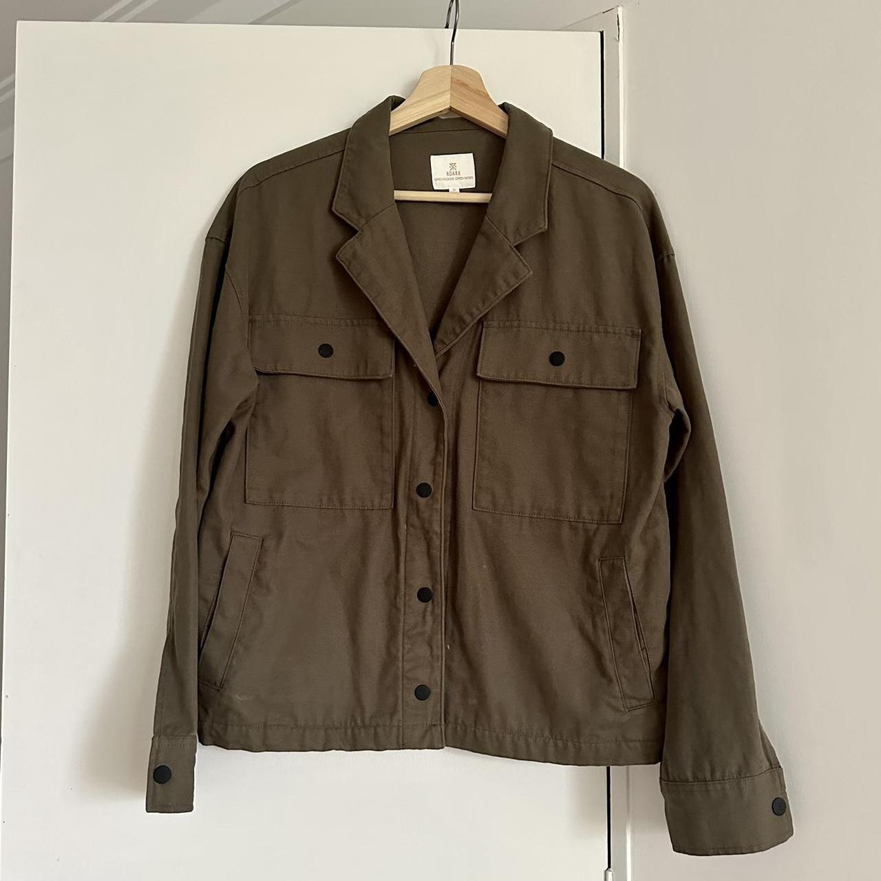 Roark women’s jacket Size small Khaki green utility... - Depop