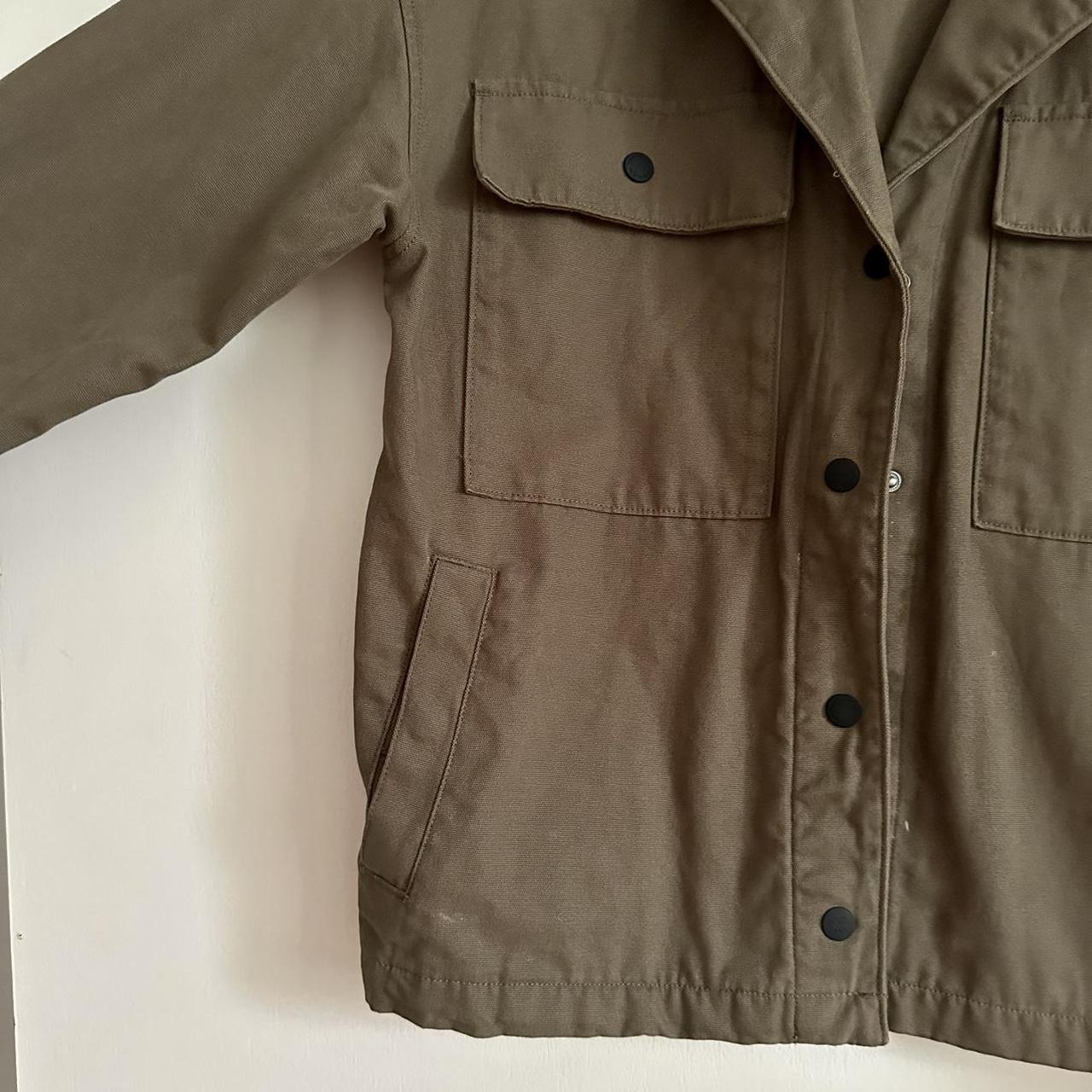 Roark women’s jacket Size small Khaki green utility... - Depop