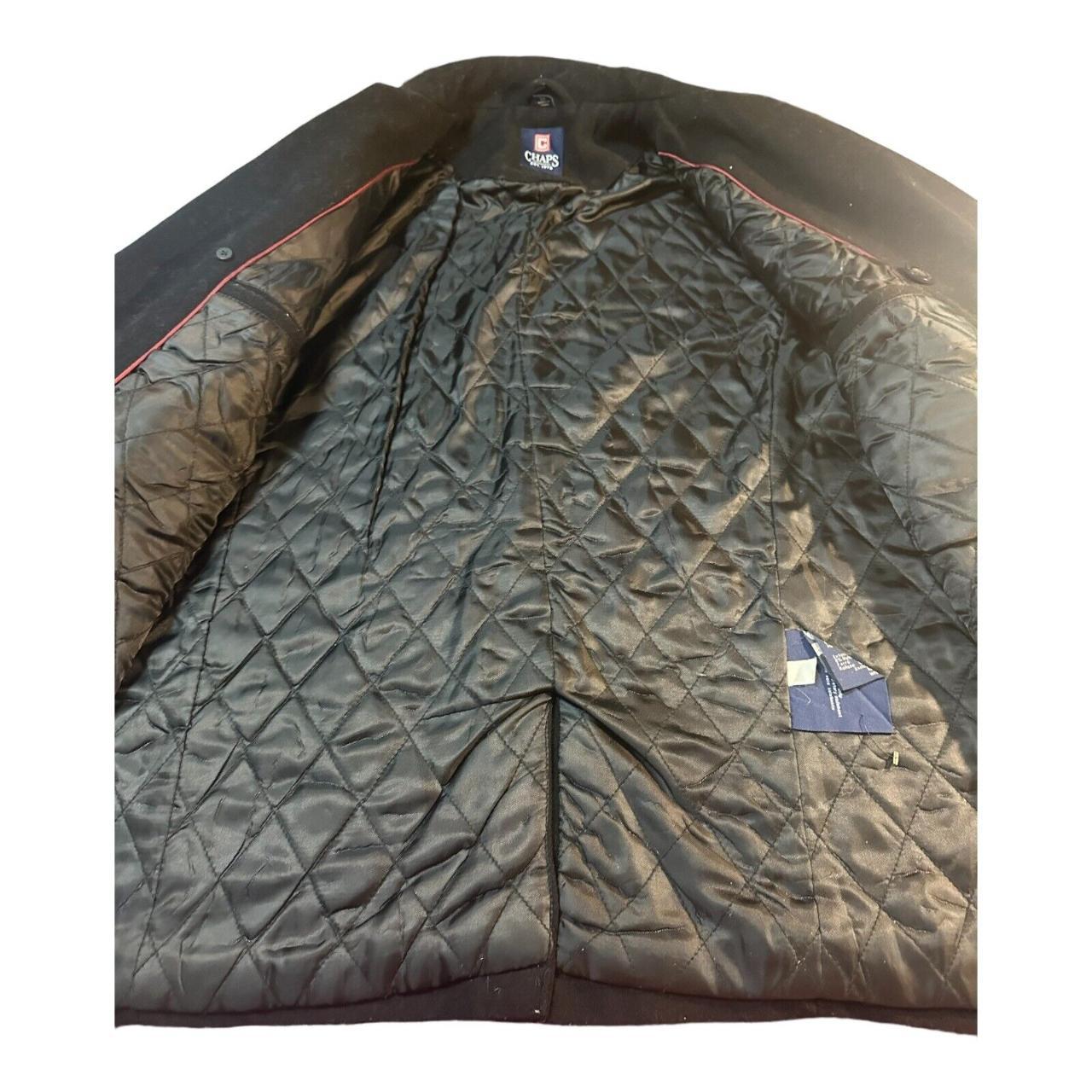 Chaps Pea Coat Mens Size Large Unisex Black Wool... - Depop