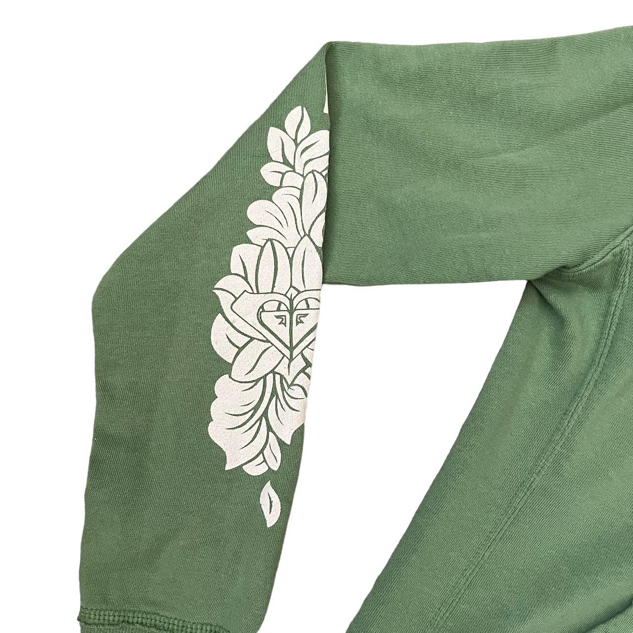 y2k green Roxy hoodie 🐛 excennent condition zip up... - Depop