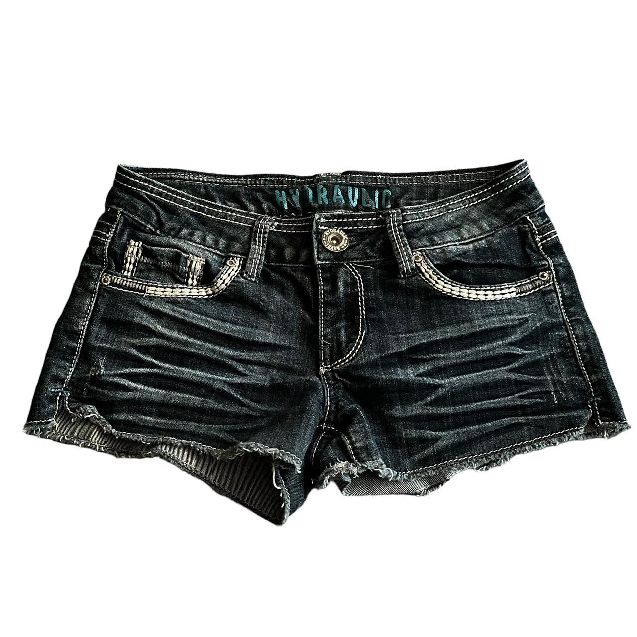 HYDRAULIC Ultra Low Rise Denim Shorts - 30" low... - Depop