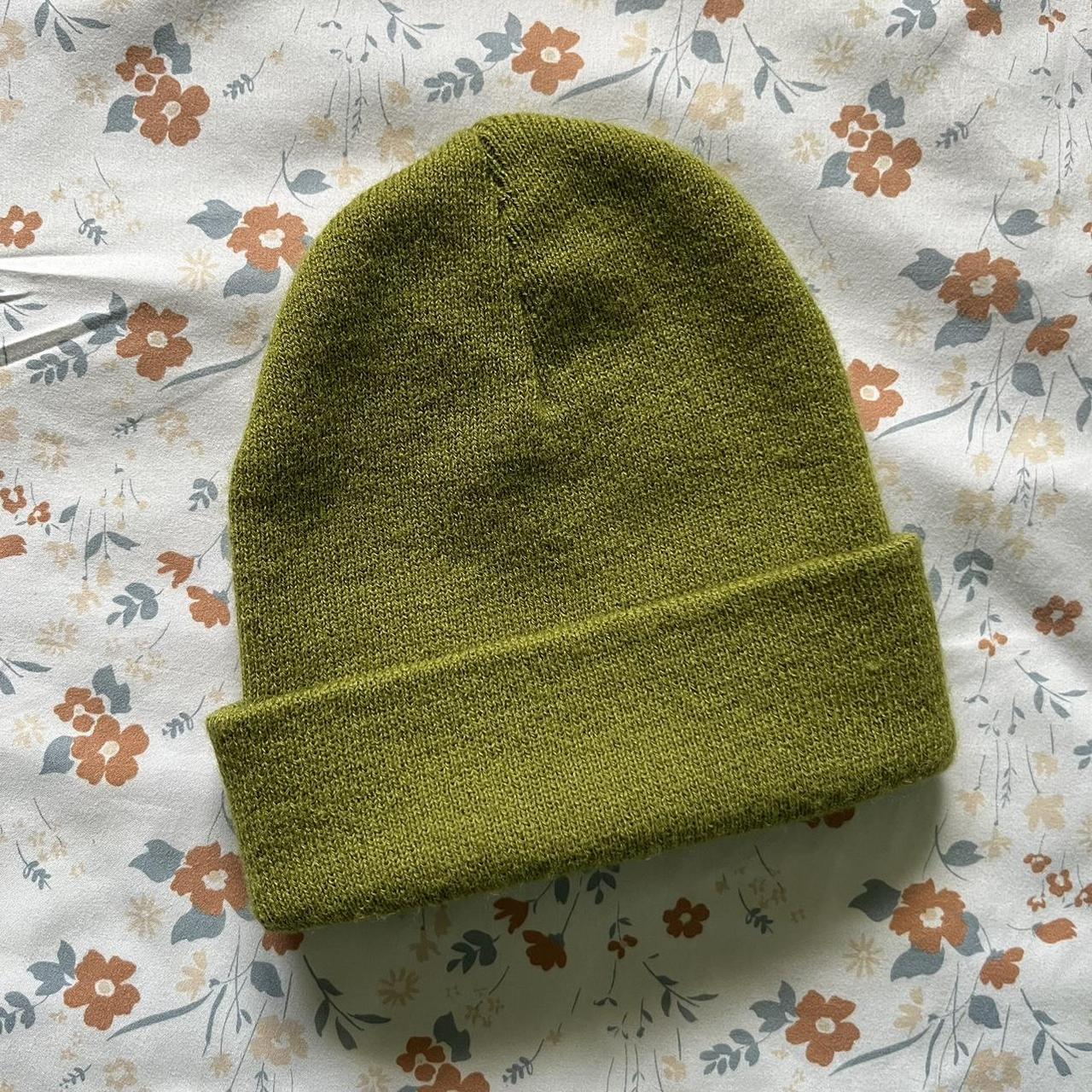 matcha green urban outfitters folded beanie - Depop