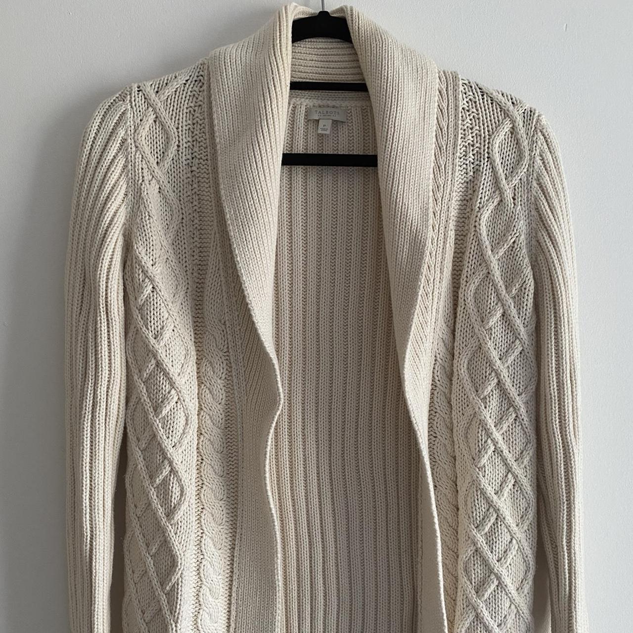 Talbots Women's Cream Cardigan | Depop