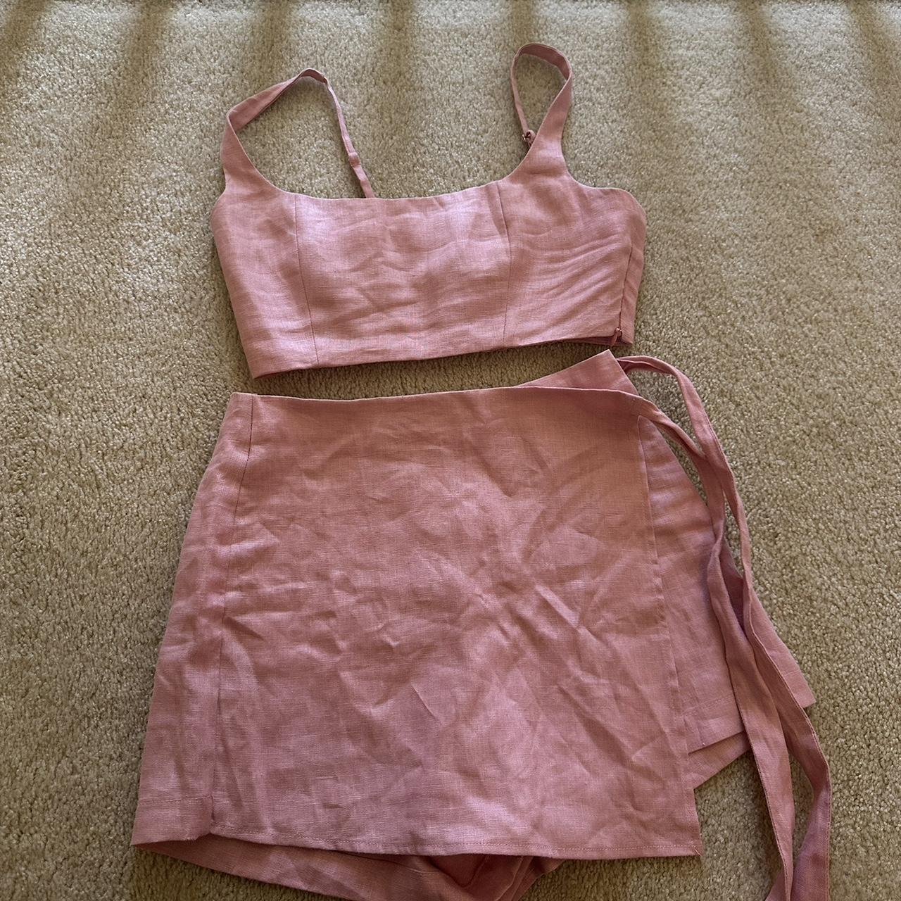 Reformation two piece linen set New w/o tags,... - Depop