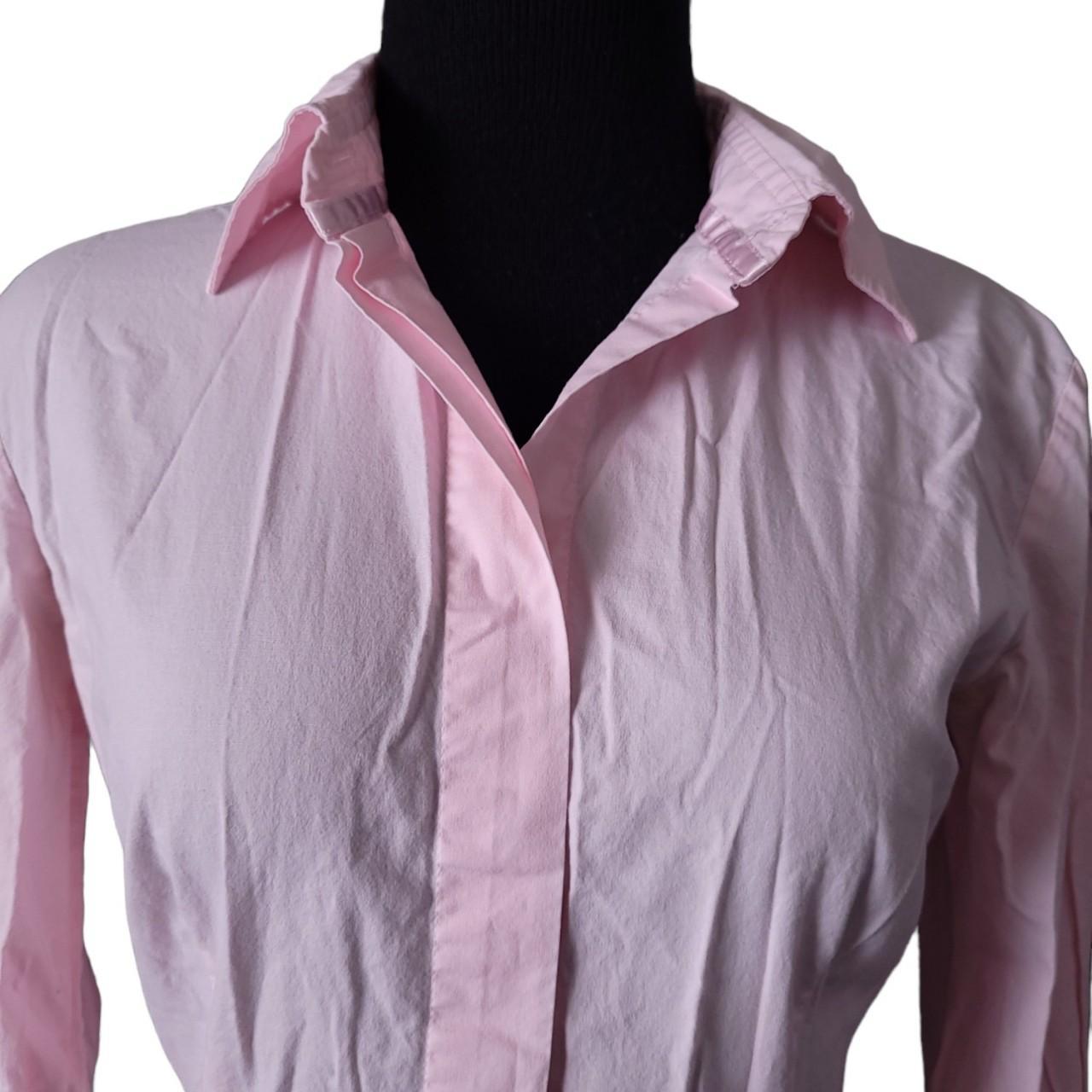 Moda International Baby Pink Blouse Cotton Blend... - Depop