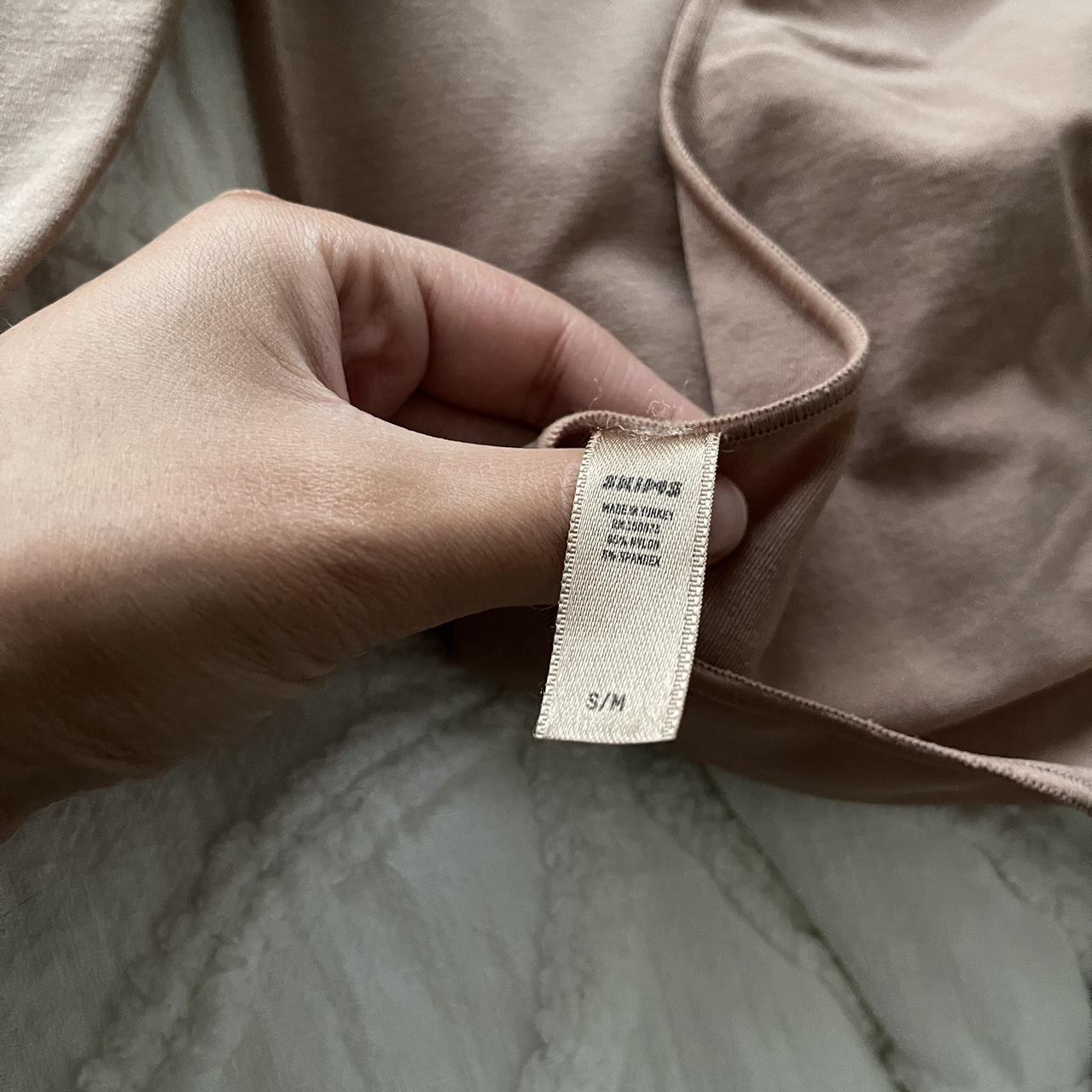 SKIMS Essential mock neck long sleeve bodysuit in... - Depop