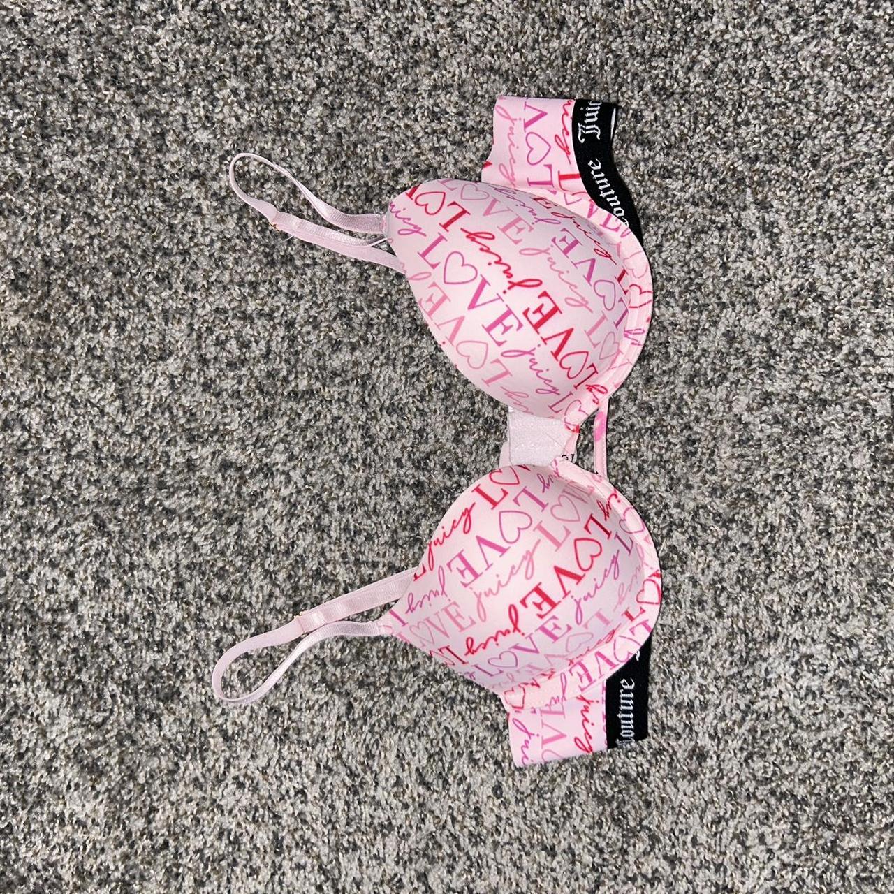 juicy couture pink push up bra only worn like once... - Depop
