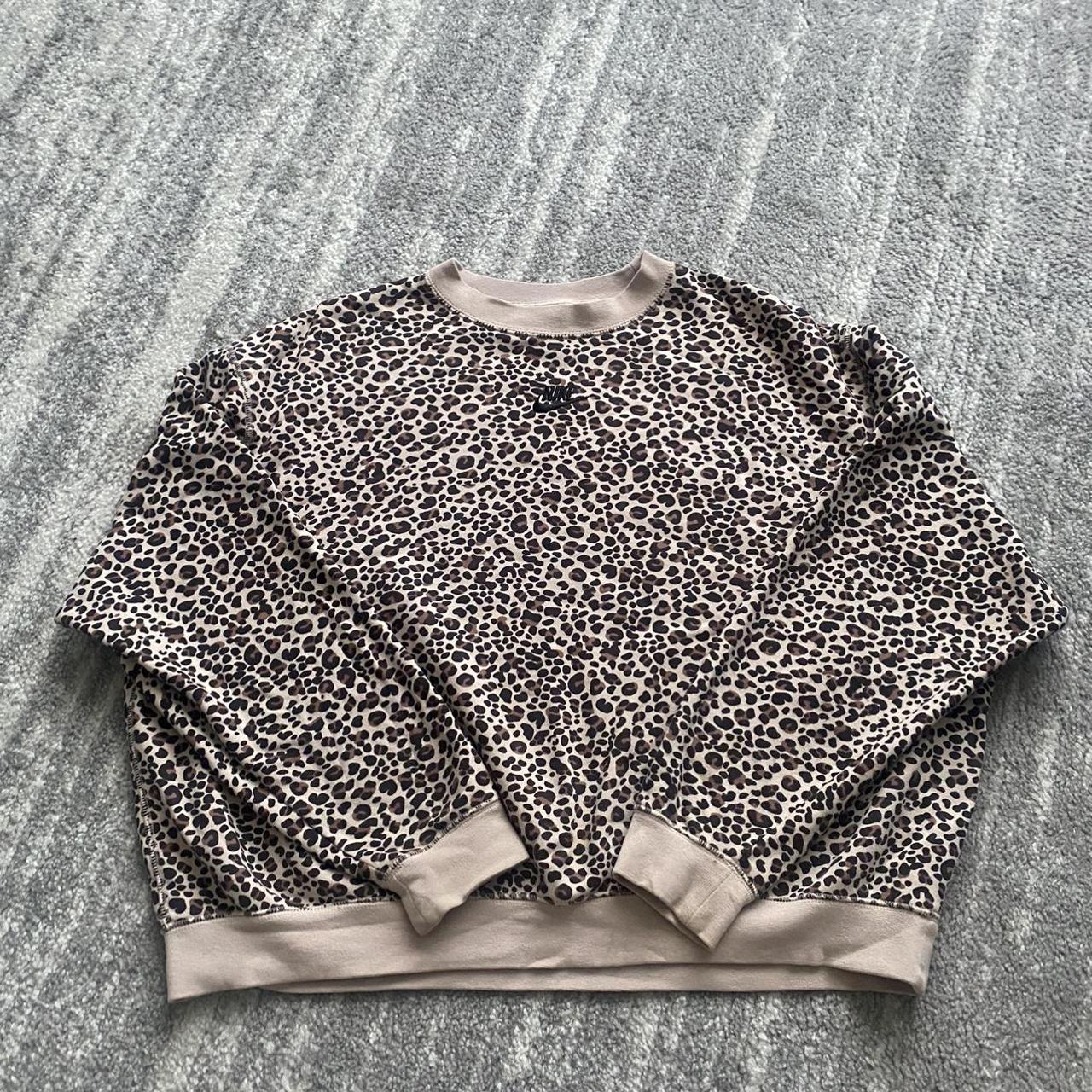 Nike Women's Pink and Brown Sweatshirt | Depop