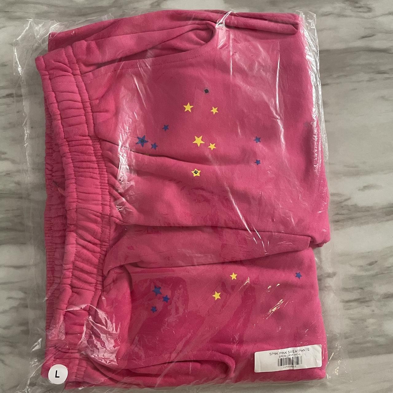 Pink Spider Sweatpants Size Large Brand... - Depop