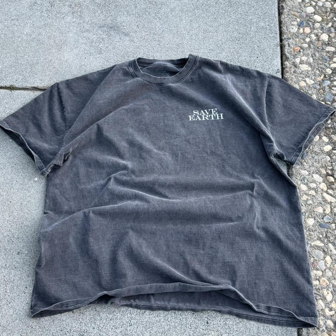 mnml vintage y2k "Save Earth" graphic tee never... - Depop