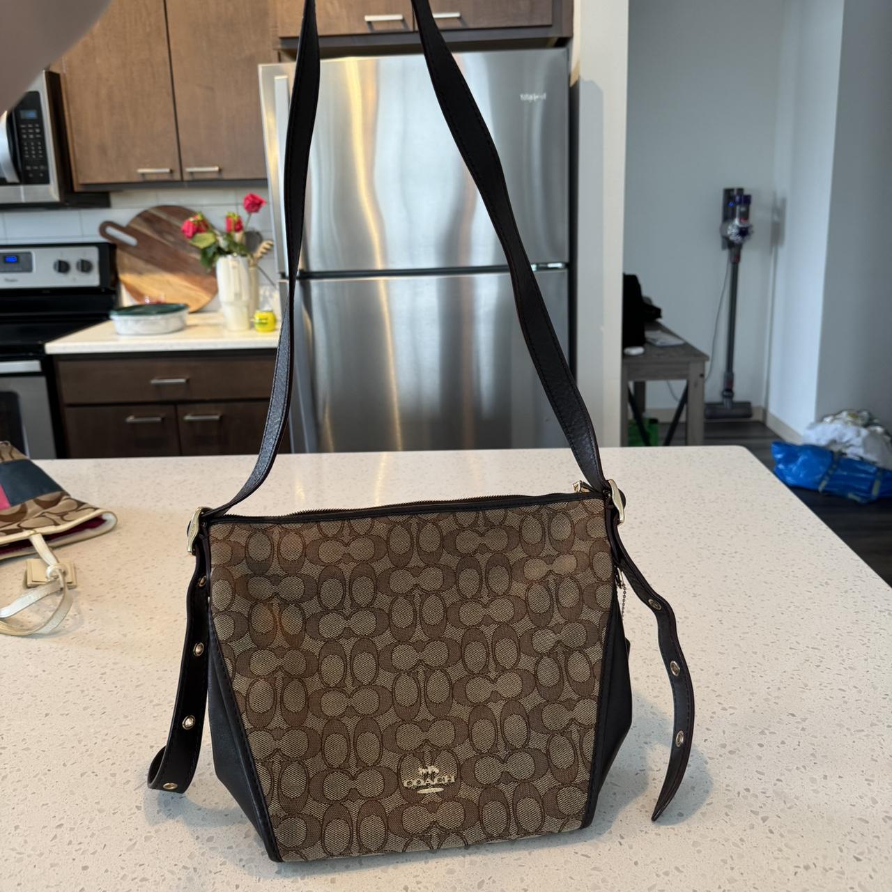 Coach Small Dufflette in Signature Jacquard Shoulder... | Depop