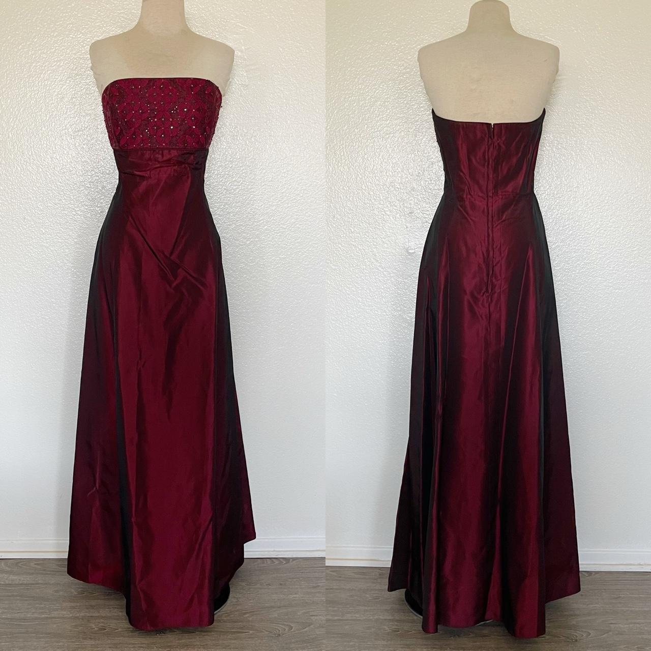 Vintage early 2000s floor length prom dress with... - Depop