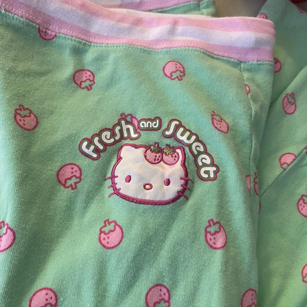 Green Hello Kitty Pajama Pants these pants are soo... - Depop