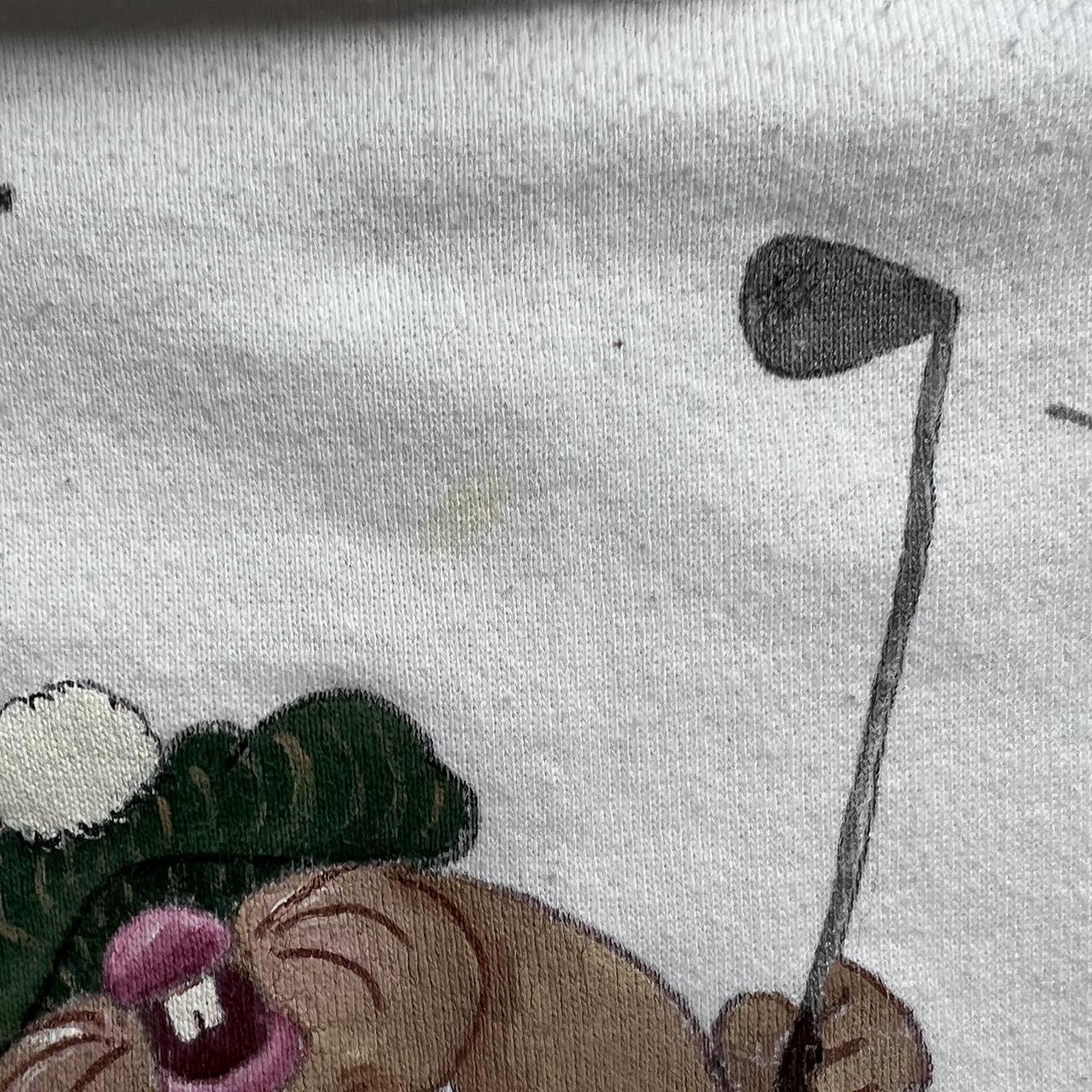 90s Golfing Rabbit Crewneck Made in USA Light... - Depop