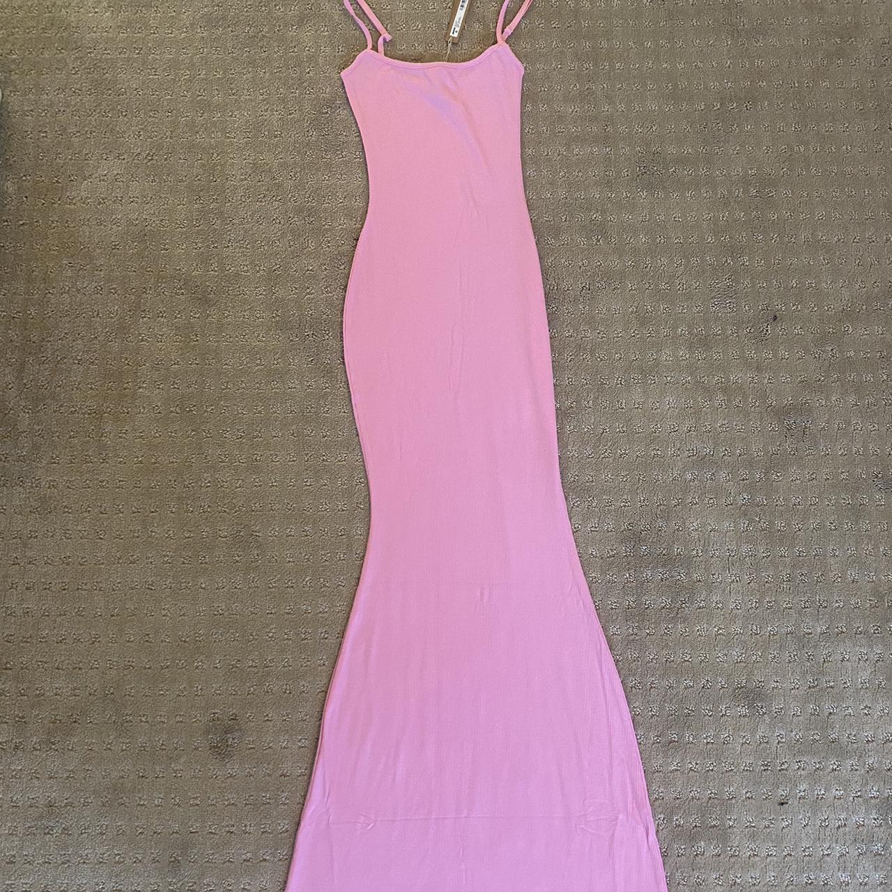 Skims Women's Pink Dress | Depop