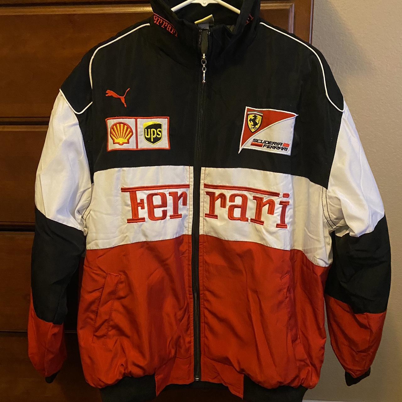 Ferrari Embroidered Racing Jacket Large brand new... - Depop