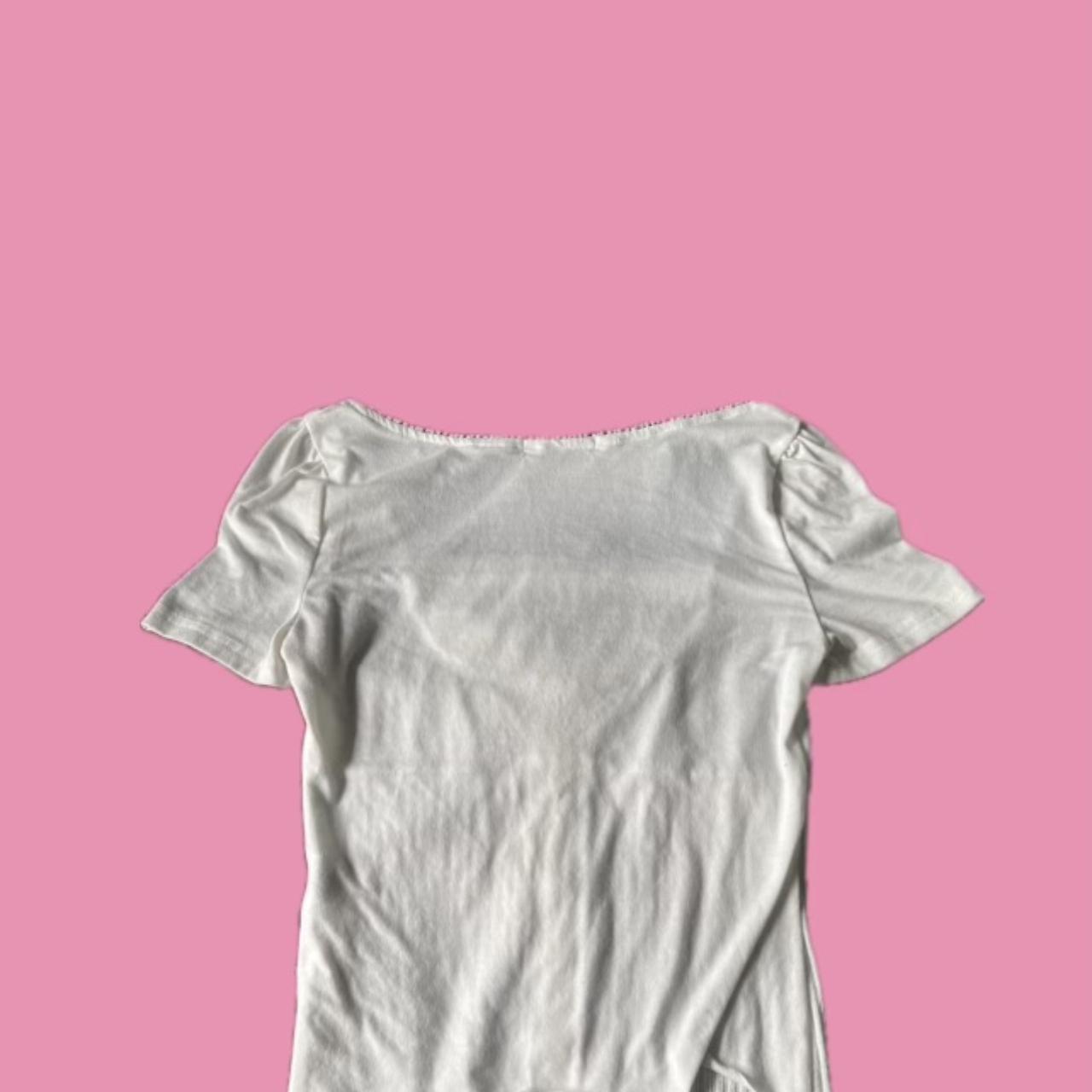 White vintage tee w/ mesh cami Size Medium - Depop