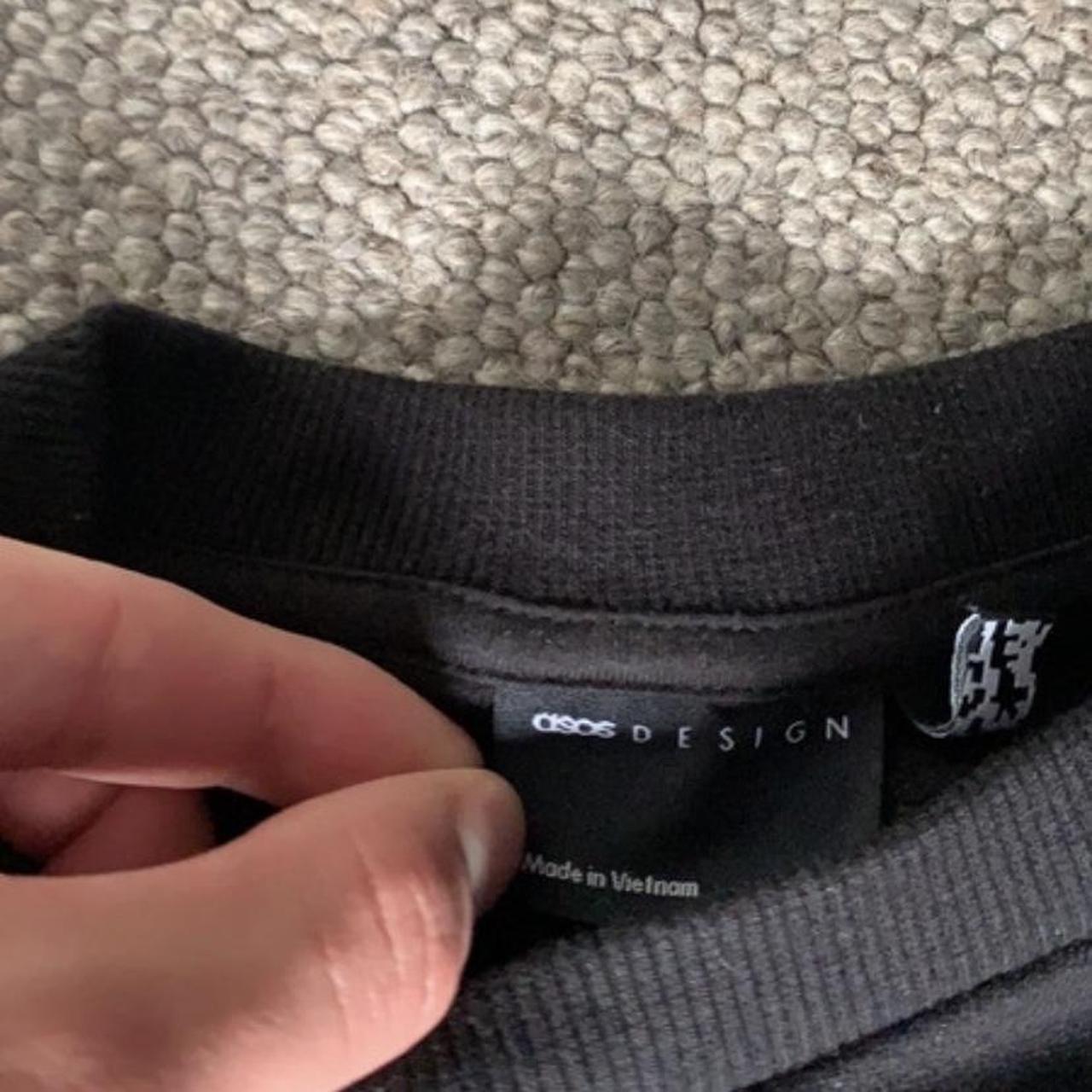 Black graphic design jumper Only worn a few times... - Depop