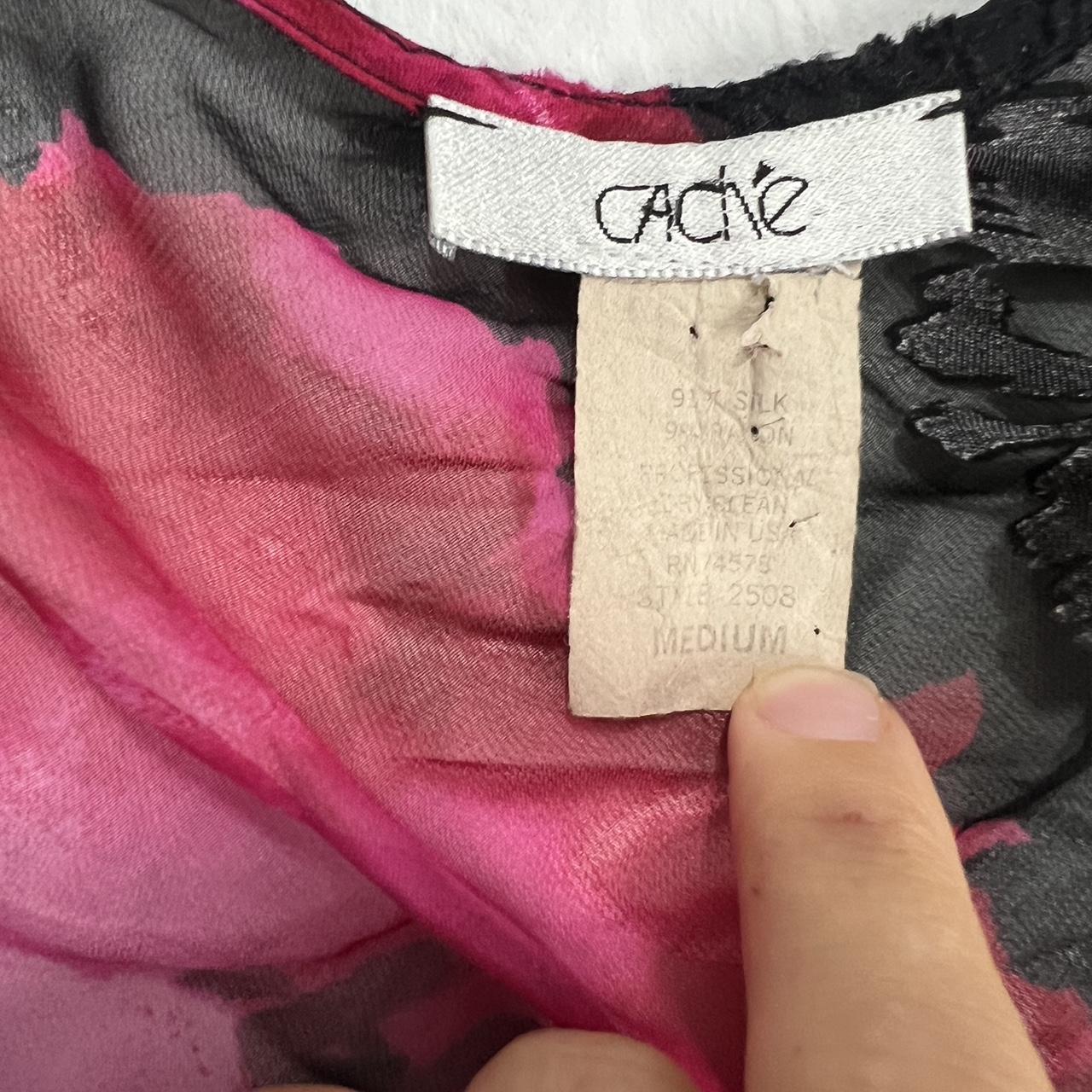 Cache Women's Black and Pink Blouse | Depop