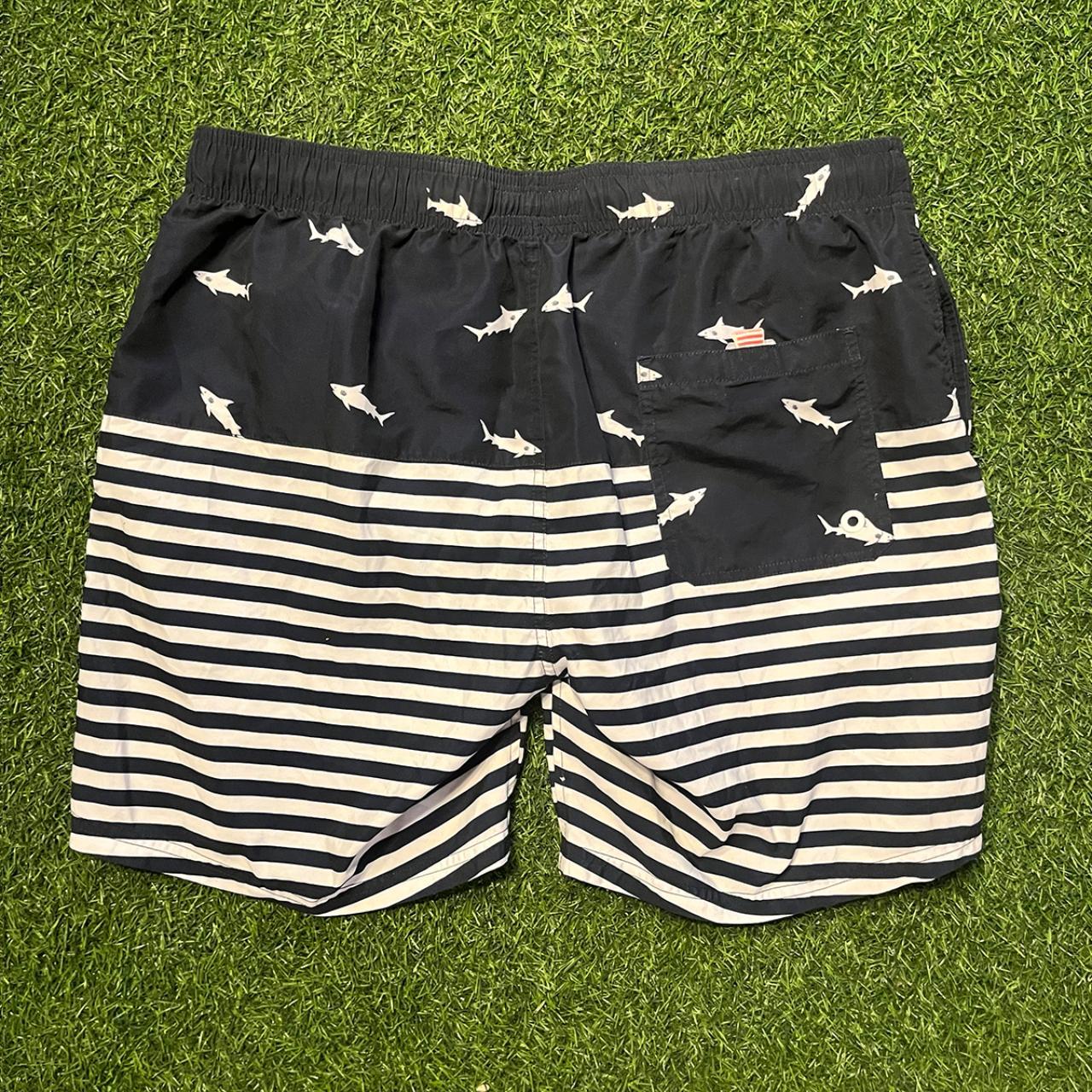 Shark themed swim trunks. Men's... - Depop