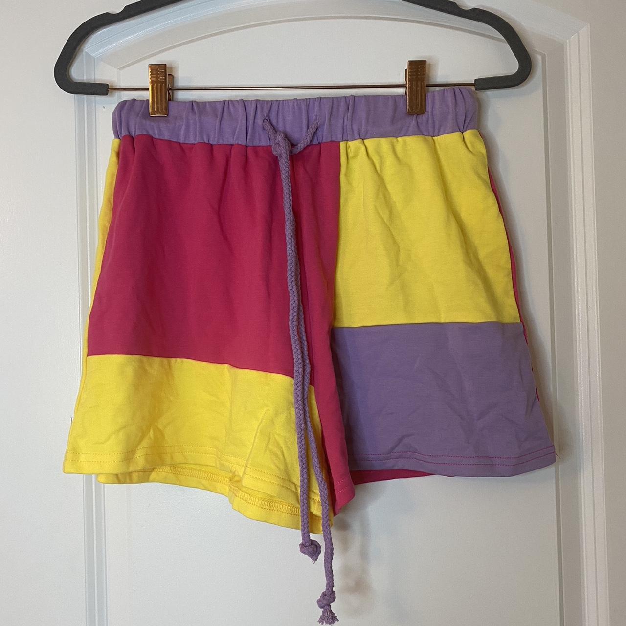 Color block shorts. Sweatshort material, perfect for... - Depop