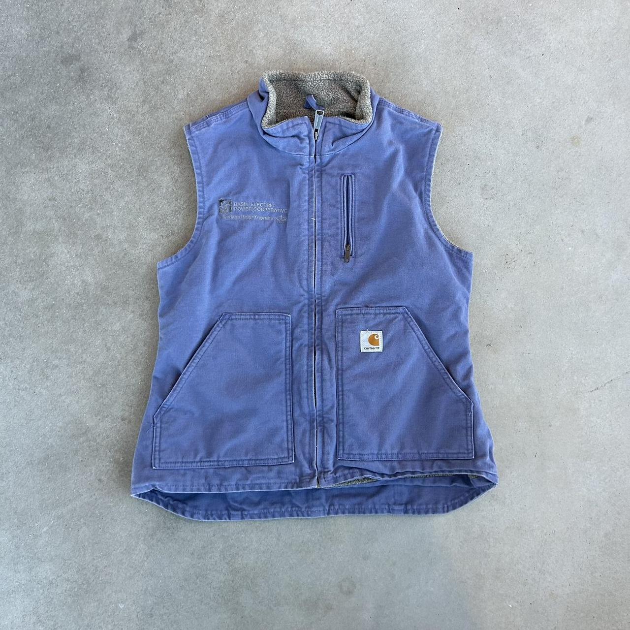 Womens Blue Carhartt Vest Size Small Blue Carhartt Depop