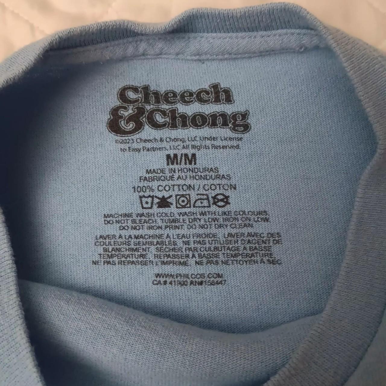 Cheech and Chong light blue graphic tee. 100%... | Depop